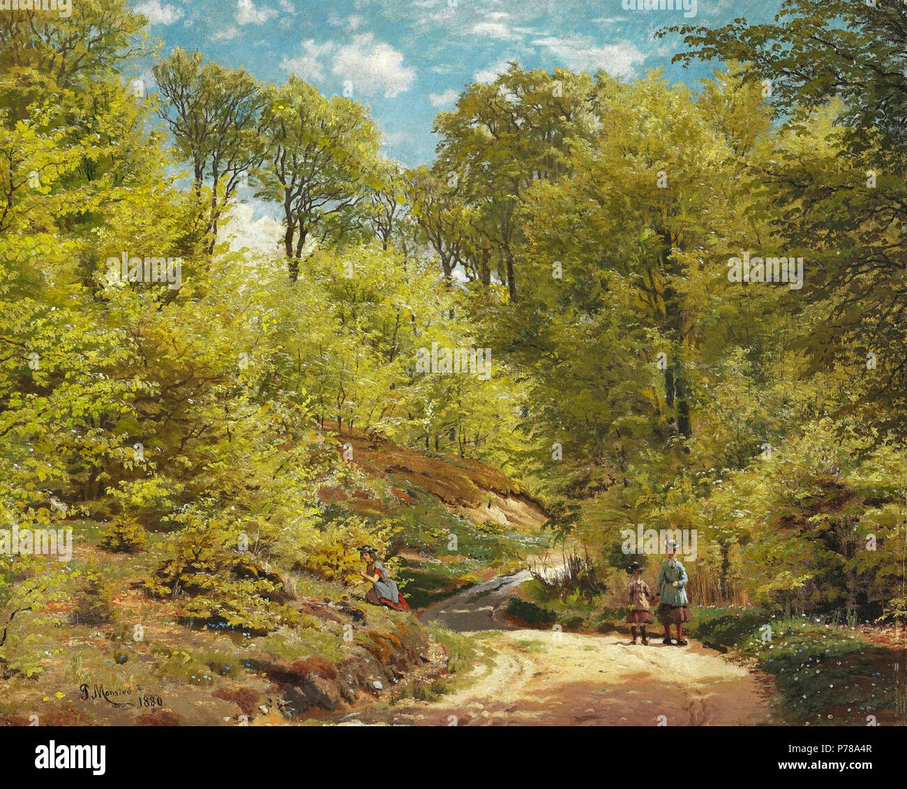 Monsted Peder Mork - Path in the Forest at Eagle's Nest in Marselisborg Forest Stock Photo - Alamy
