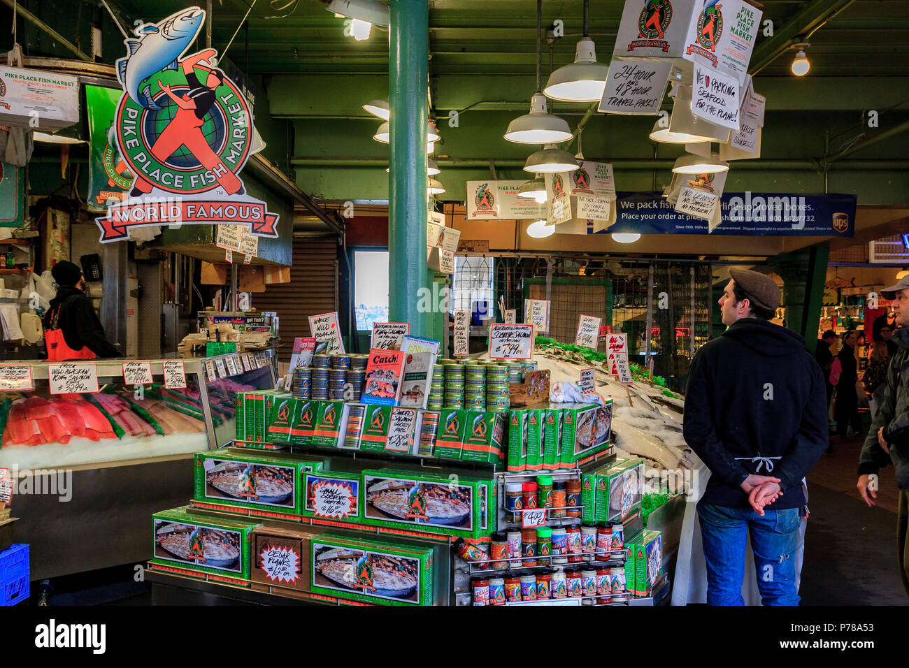Seattle food public market hi-res stock photography and images - Alamy