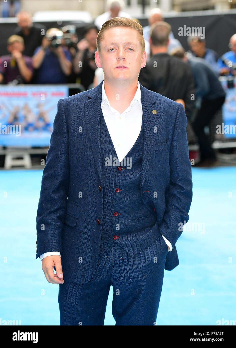 Thomas Turgoose attending the Swimming with Men premiere held at Curzon ...