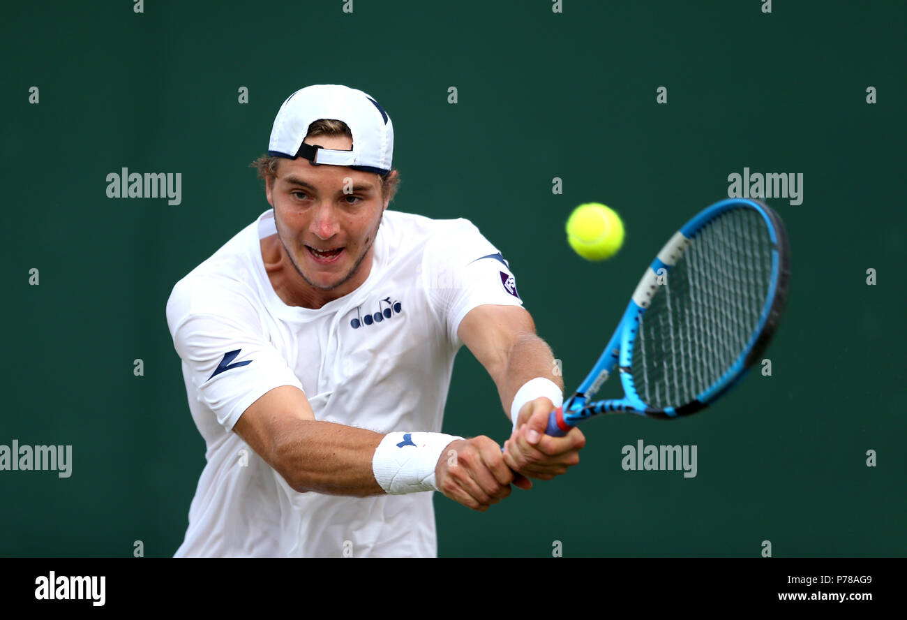 Jan-Lennard Struff on day three of the Wimbledon Championships at the ...