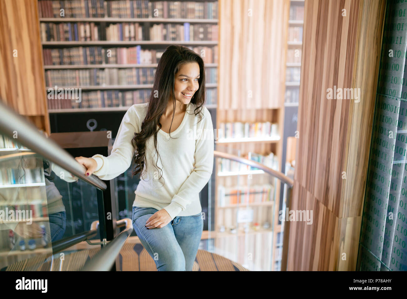 Beautiful accountant posing Stock Photo - Alamy