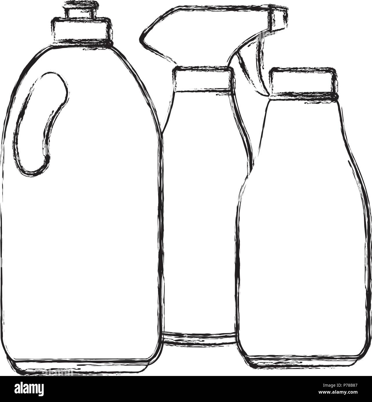 Sanitary cleaning products Stock Vector Images - Alamy