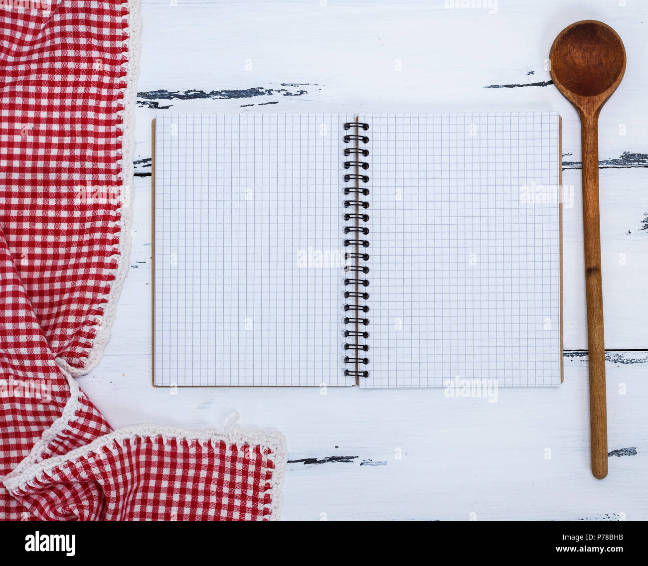 Kitchen wood table with book page hi-res stock photography and images ...