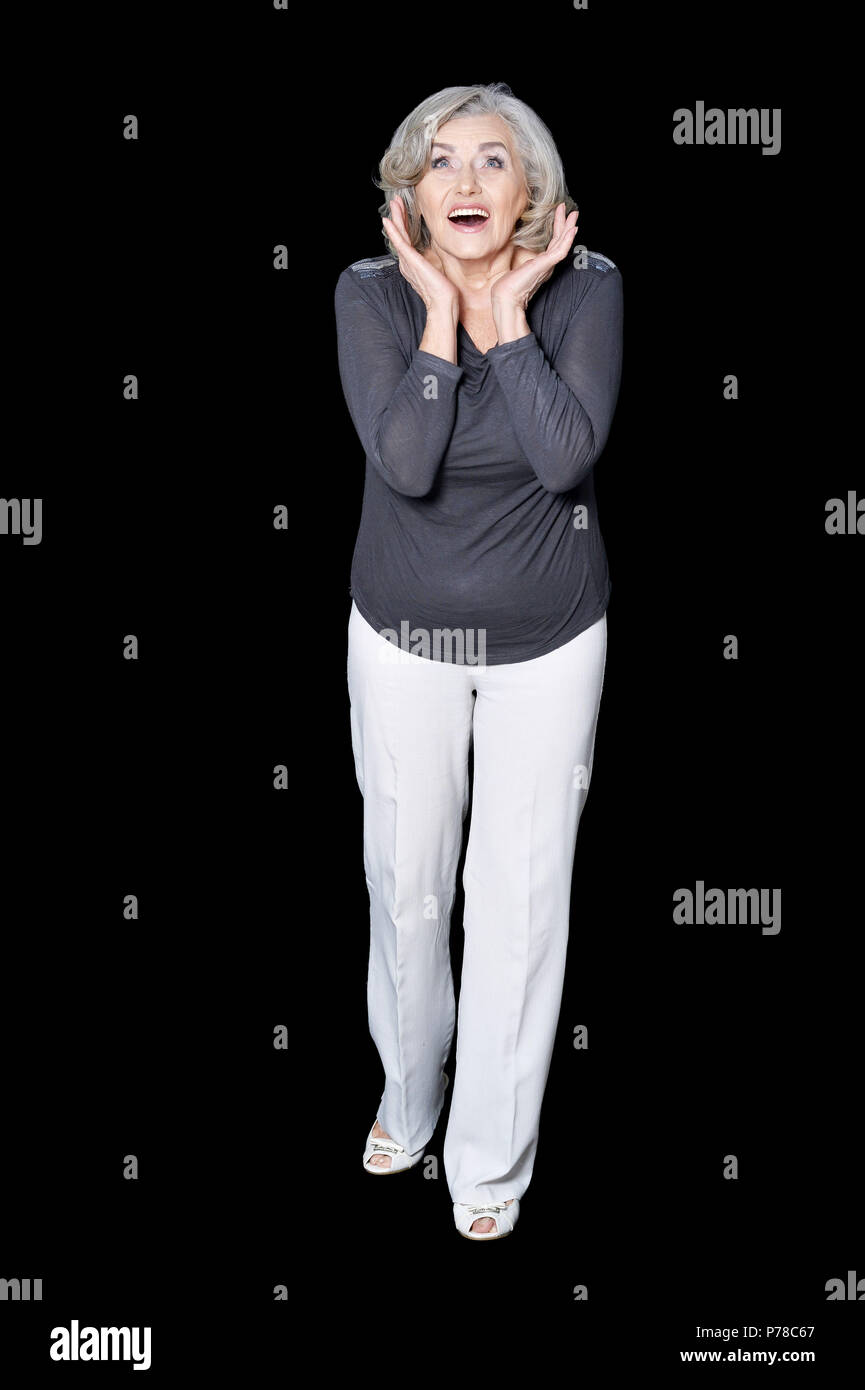 full height portrait of mature woman Stock Photo - Alamy