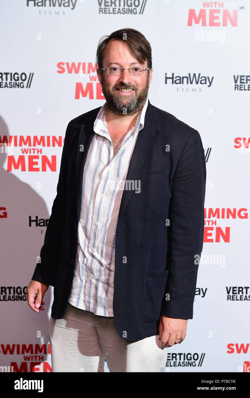 David Mitchell attending the Swimming with Men premiere held at Curzon ...