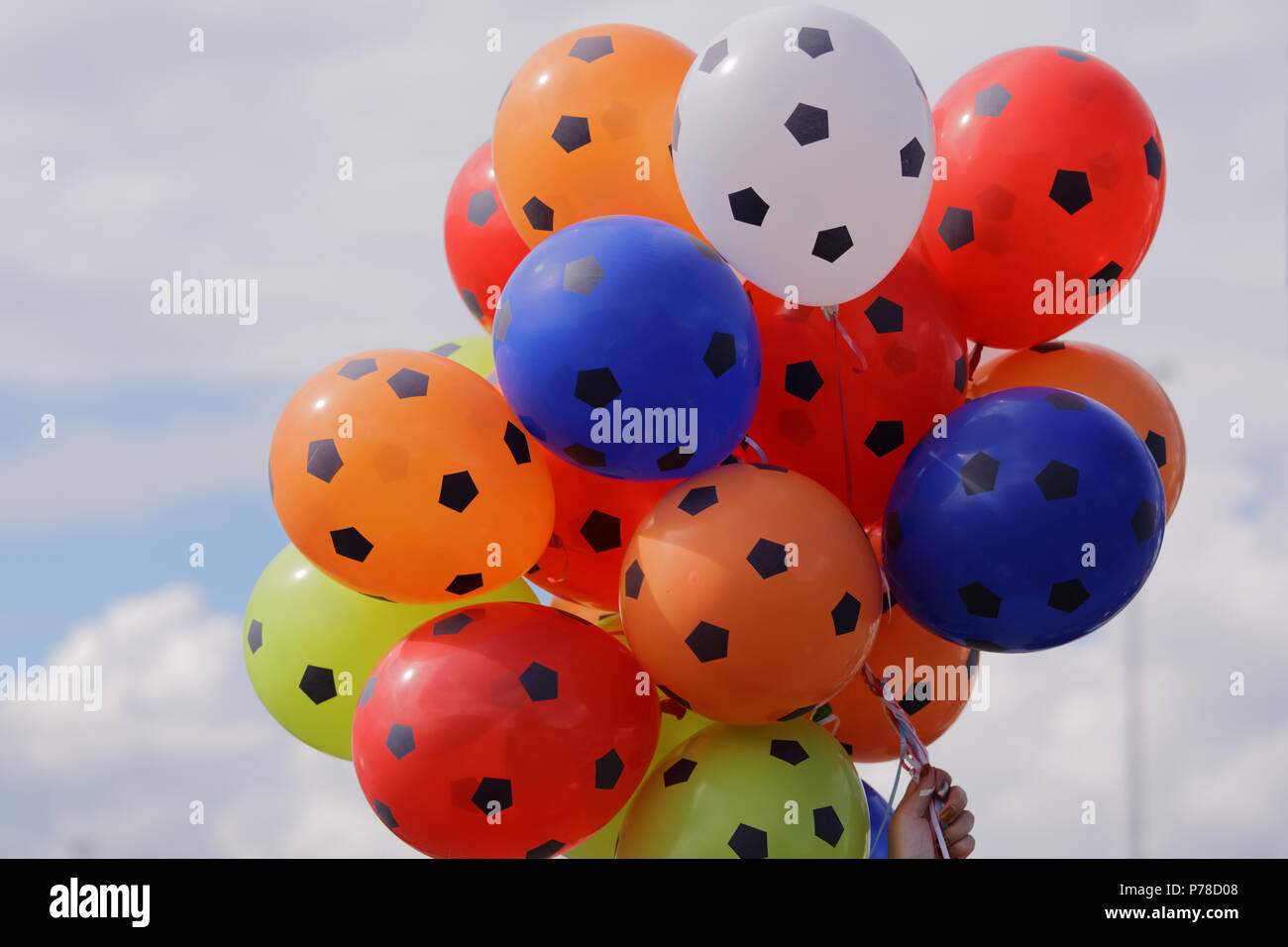 Balloons football hi-res stock photography and images - Alamy