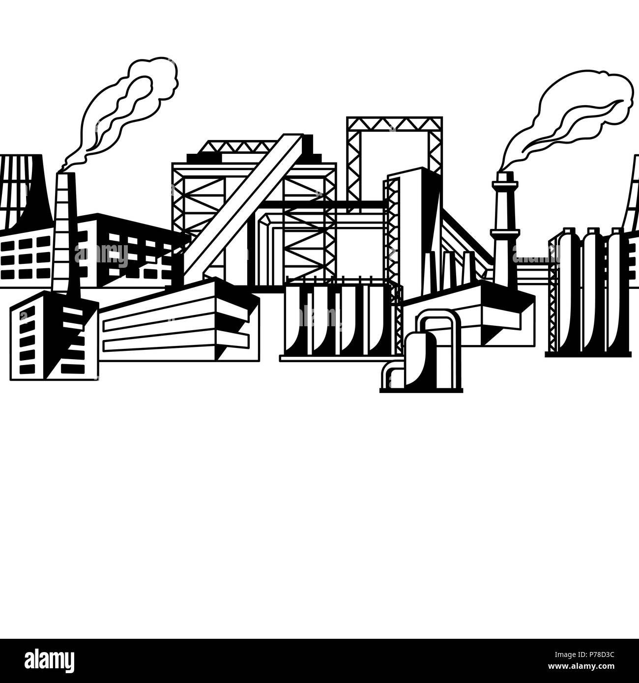 Industrial factory seamless pattern Stock Vector Image & Art - Alamy