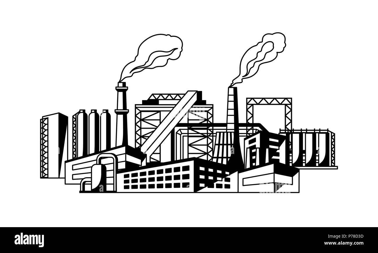 Industrial factory background Stock Vector Image & Art - Alamy