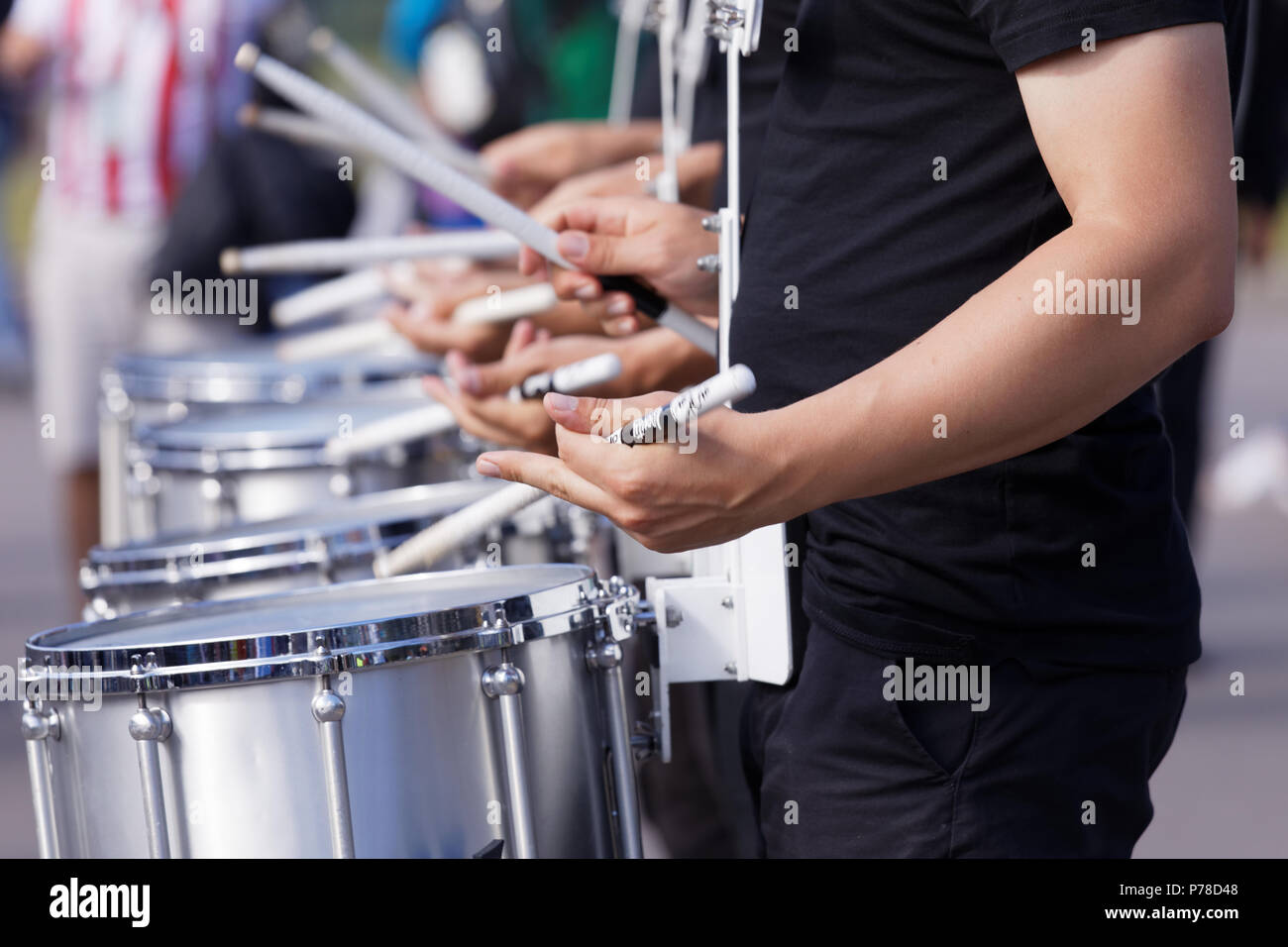 Football supporter with drum hi-res stock photography and images - Alamy