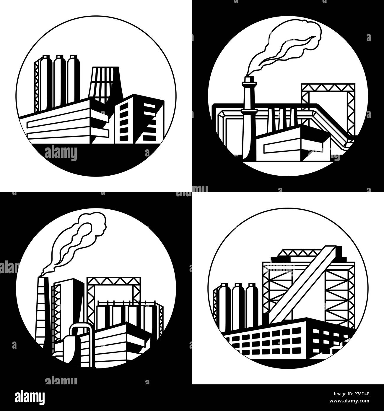 Industrial factory background Stock Vector Image & Art - Alamy