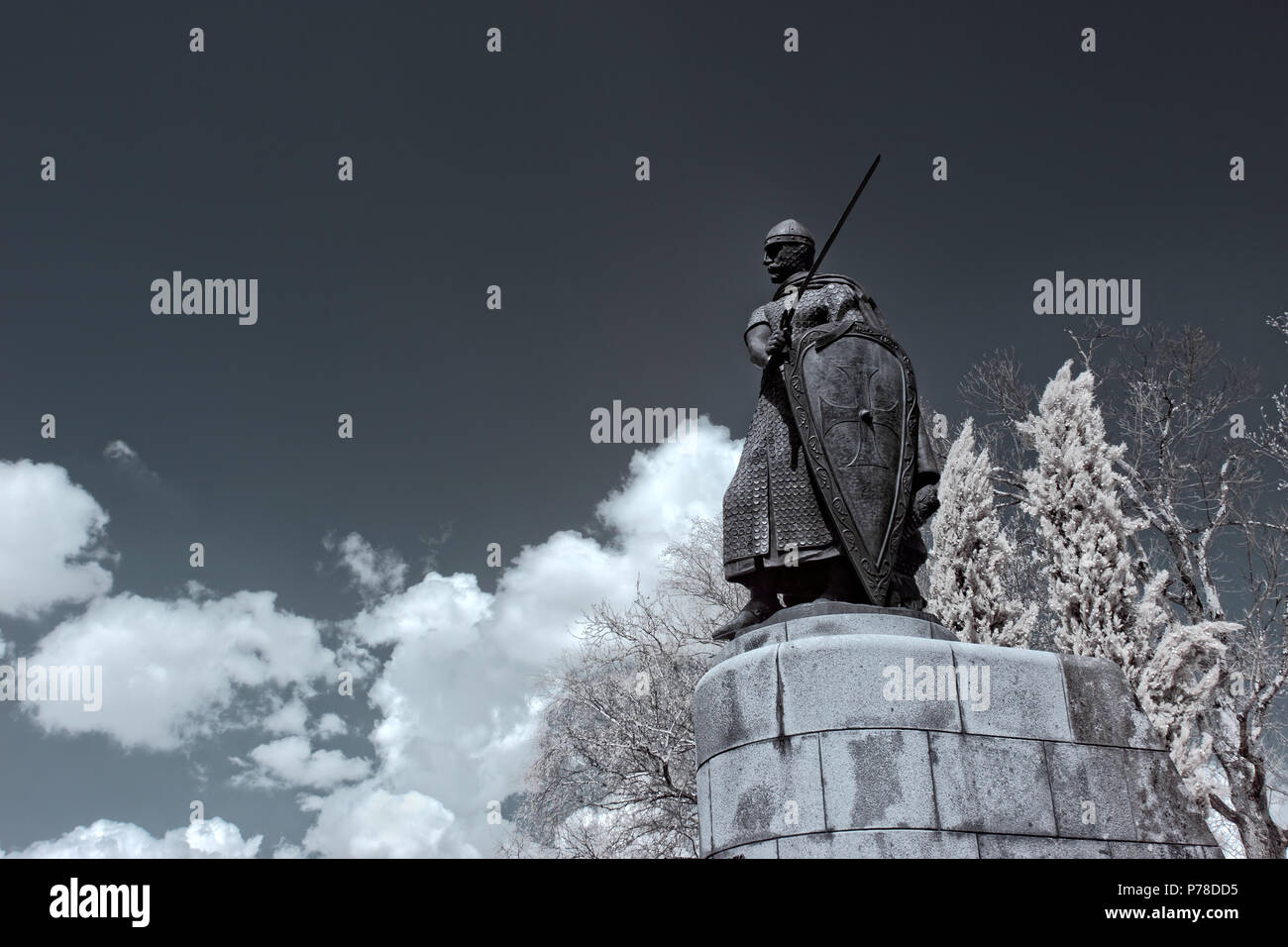 Statue of the first king of Portugal, Afonso Henriques, The Conqueror ...