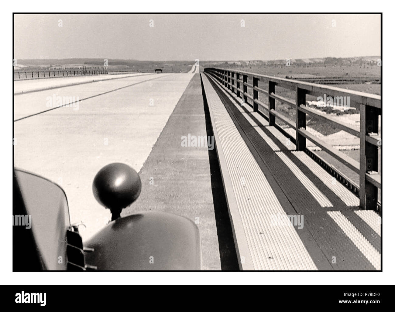 AUTOBAHN HITLER Vintage photo of deserted new German autobahn motorway ...