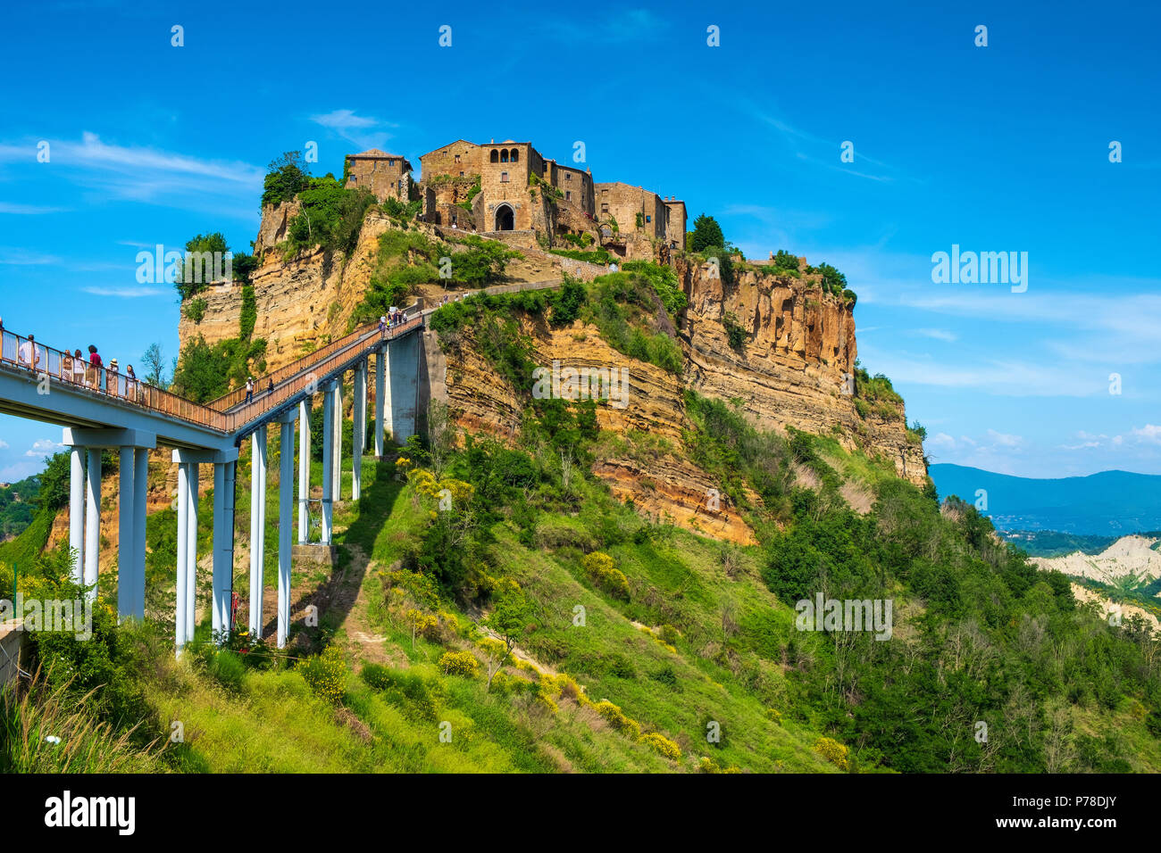 Civita di Bagnoregio, Lazio / Italy - 2018/05/26: Panoramic view of ...