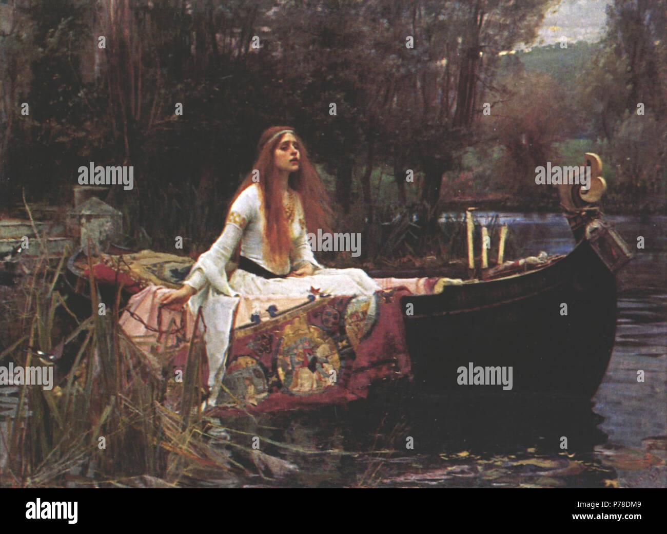 John william waterhouse lady shalott hi-res stock photography and ...