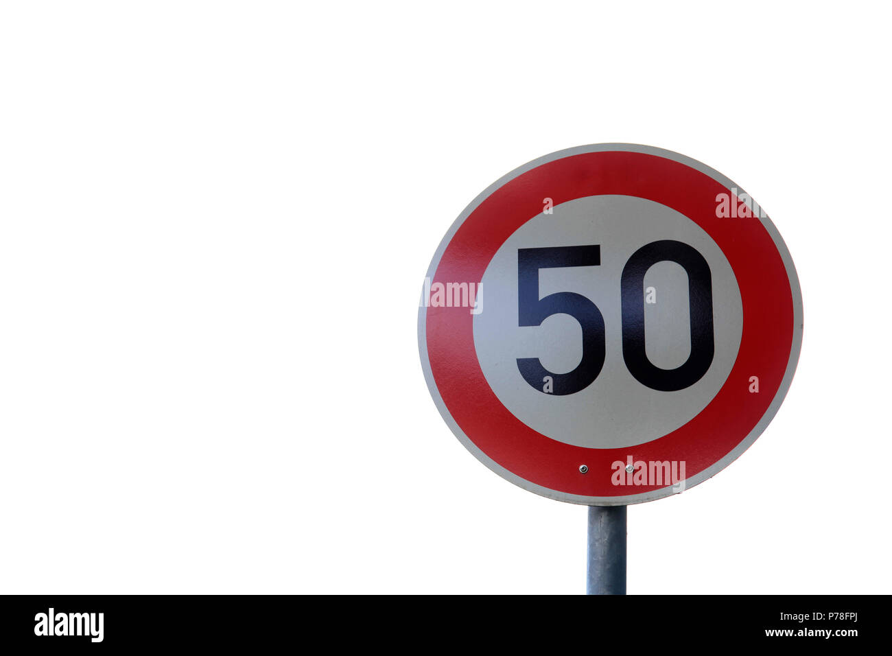 Maximum 50 speed limit sign hi-res stock photography and images - Alamy