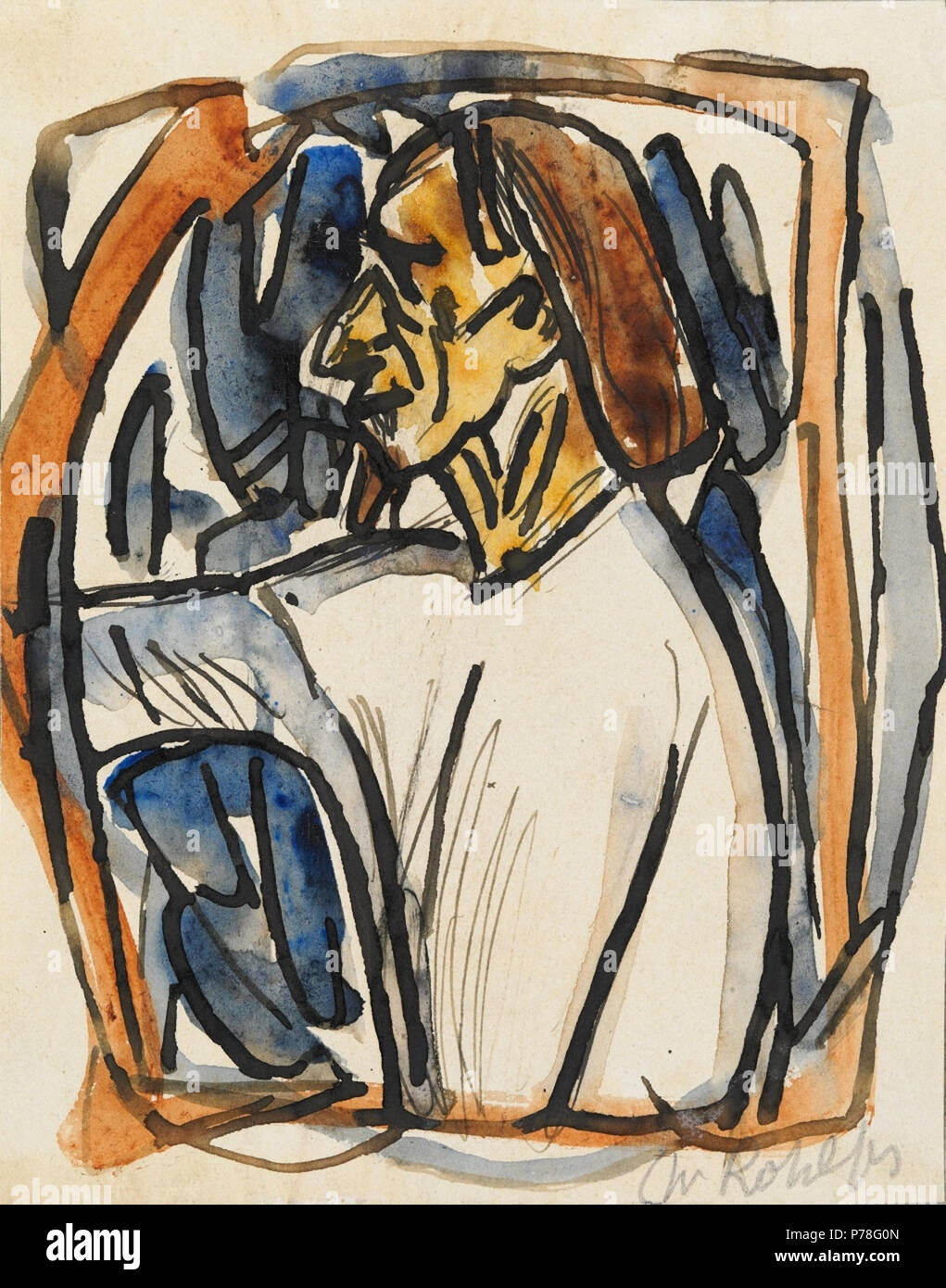 . Deutsch: Mann circa 1912 7 Christian Rohlfs Mann 1912 Stock Photo - Alamy