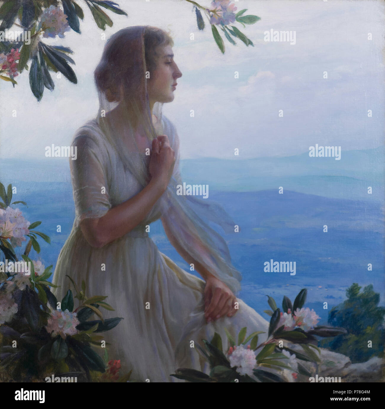 English: The Mountain Side Seat by Charles Courtney Curran, oil on ...