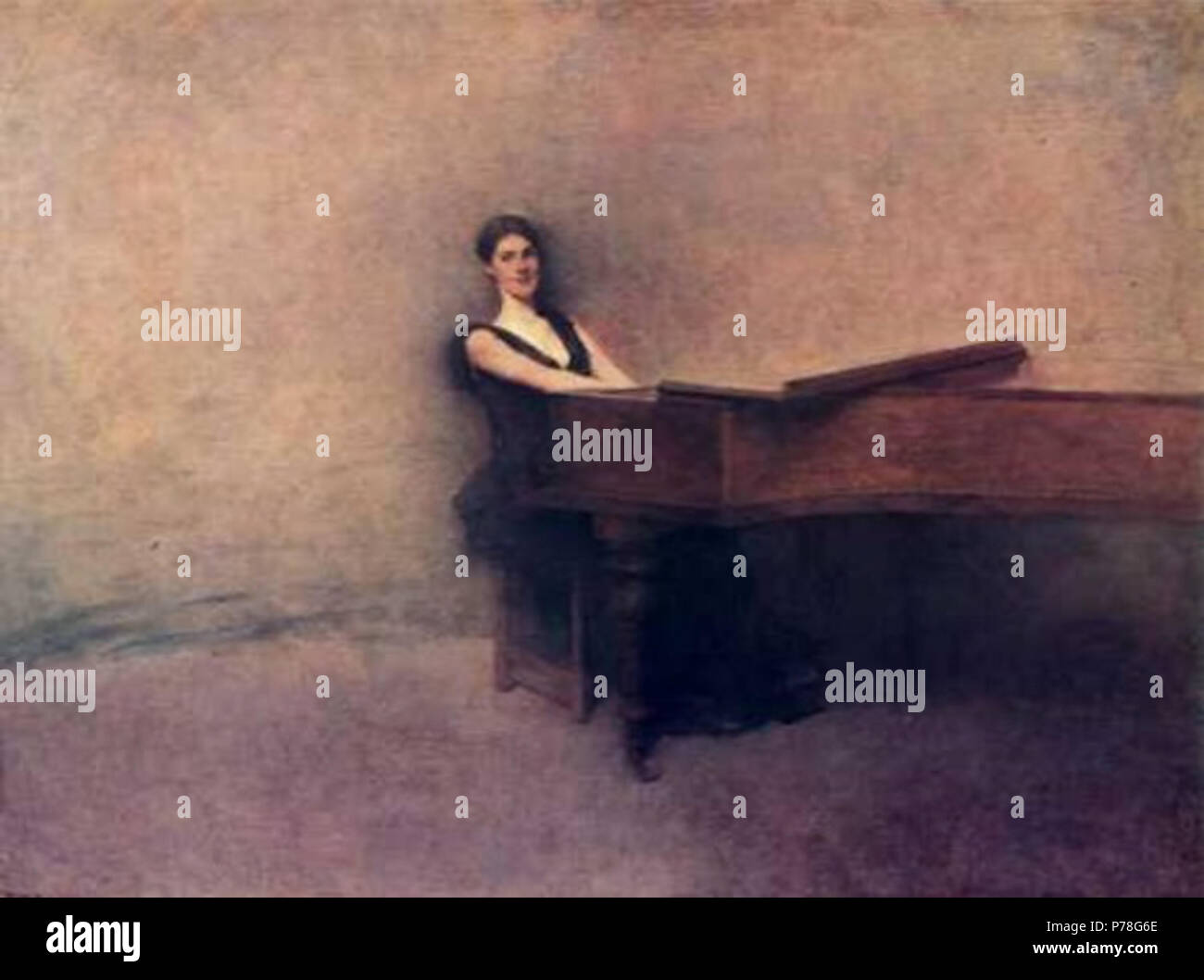 English: The Piano . circa 1895 8 Dewing piano Stock Photo - Alamy