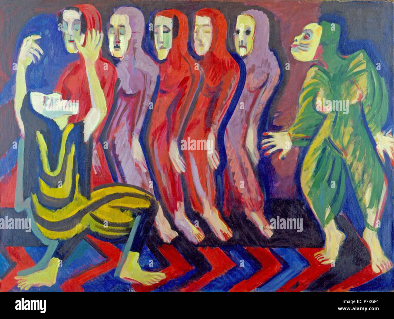 English: Totentanz der Mary Wigman, painting by Ernst Ludwig Kirchner ...