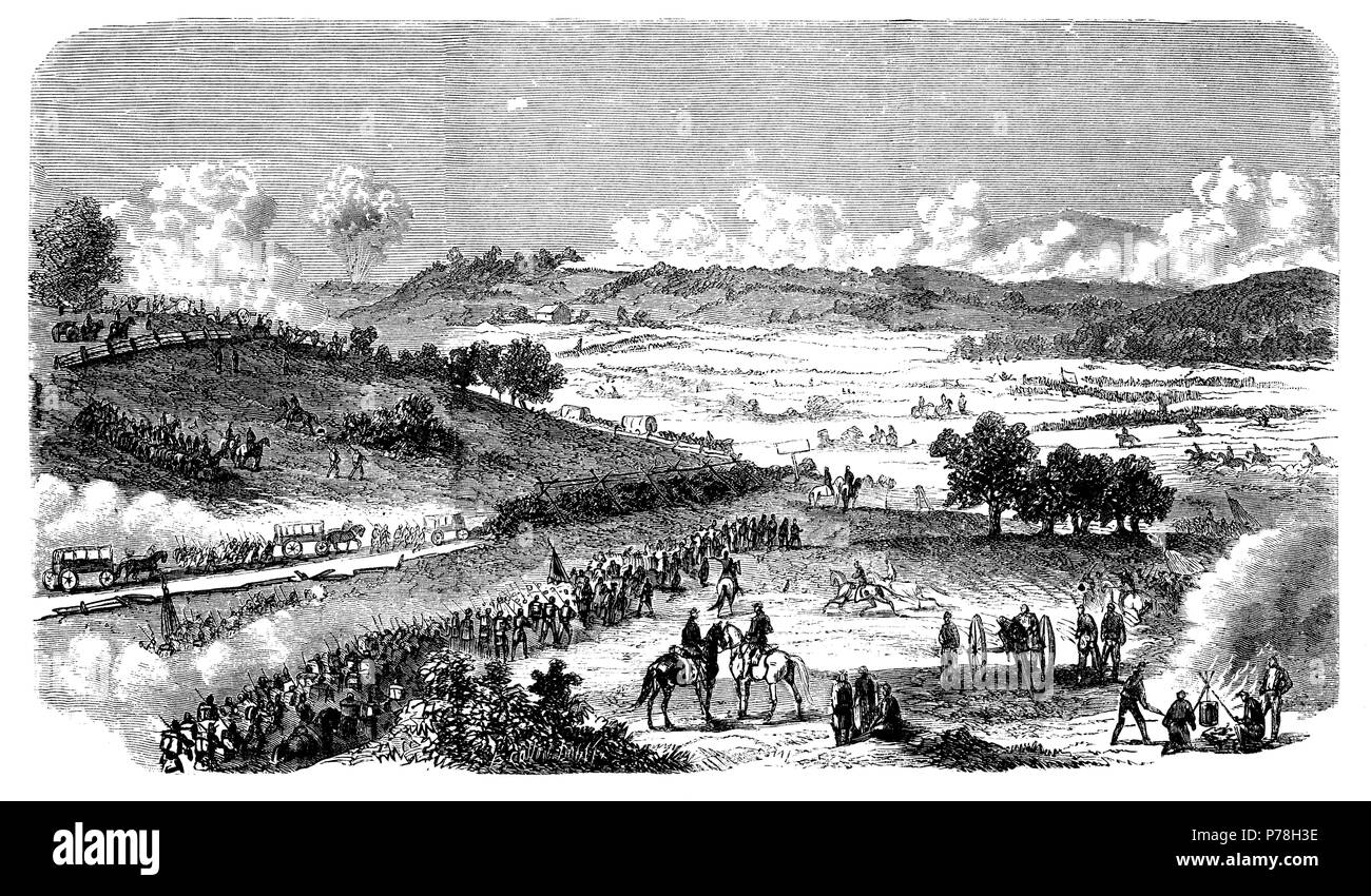 Estados Unidos de América. Guerra de secesión. Batalla de Gettysburg ...