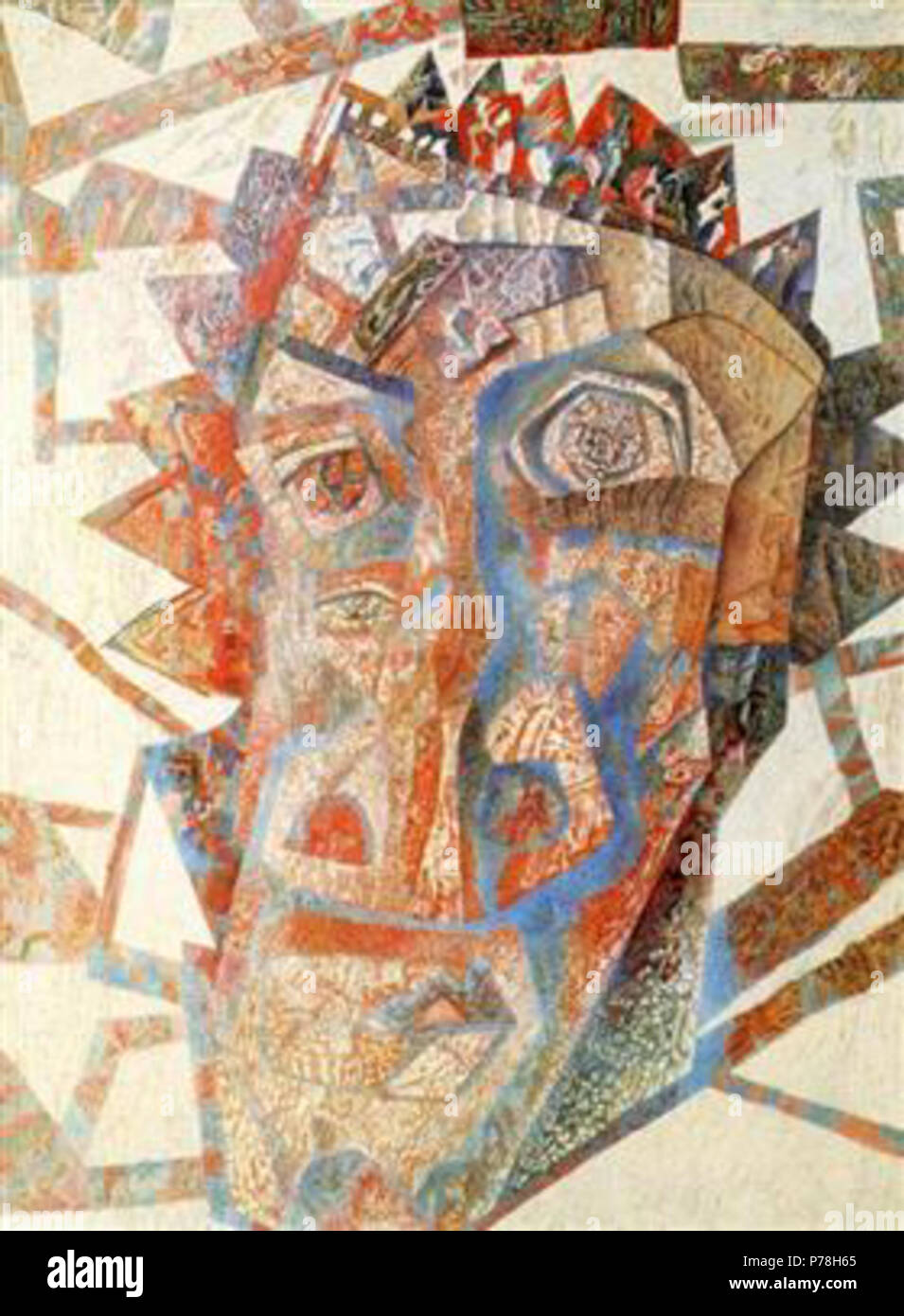 Work by Pavel Filonov . before 1941 12 Filonov - head-1925 Stock Photo ...