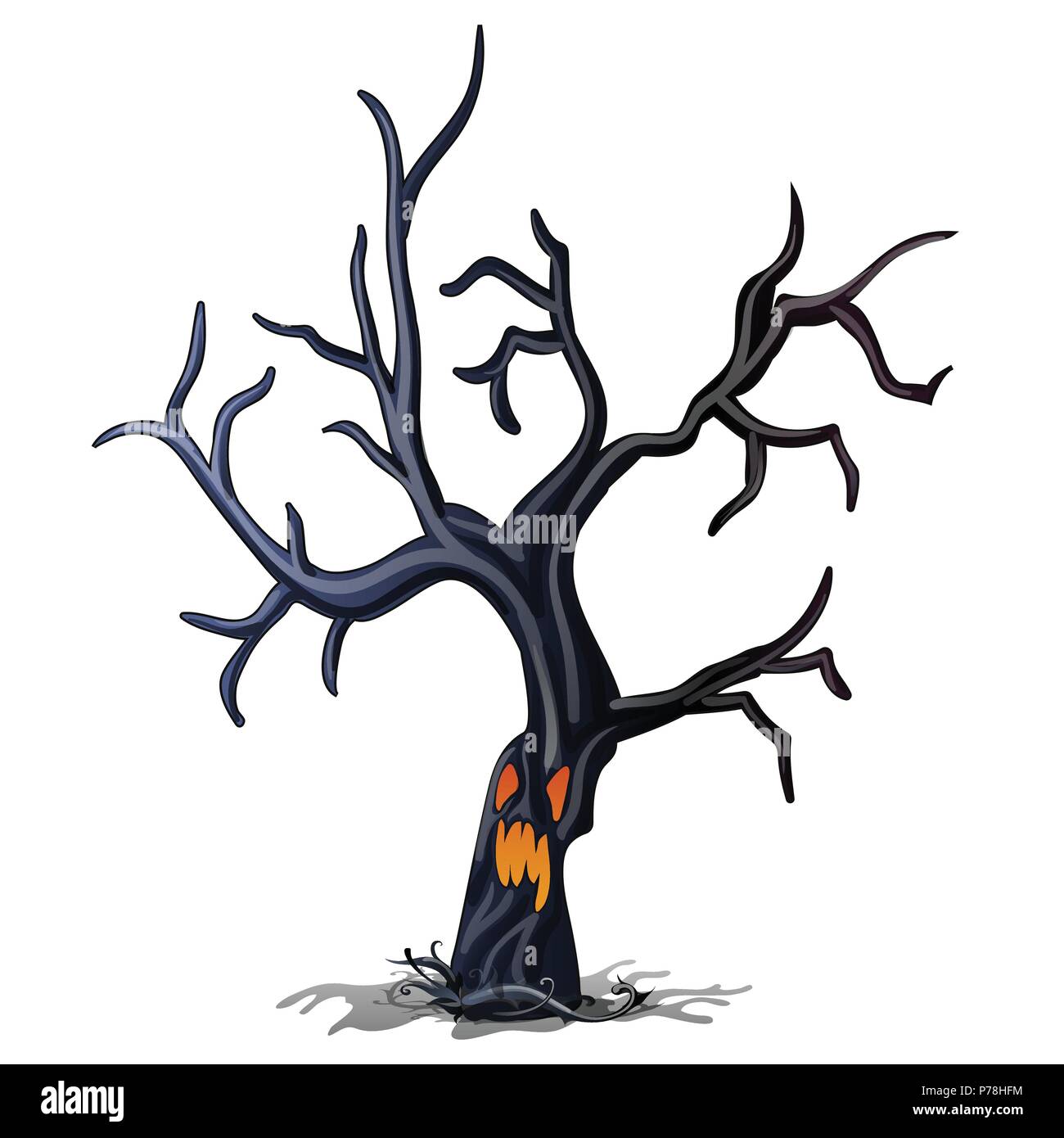 Dark Scary Tree Drawing