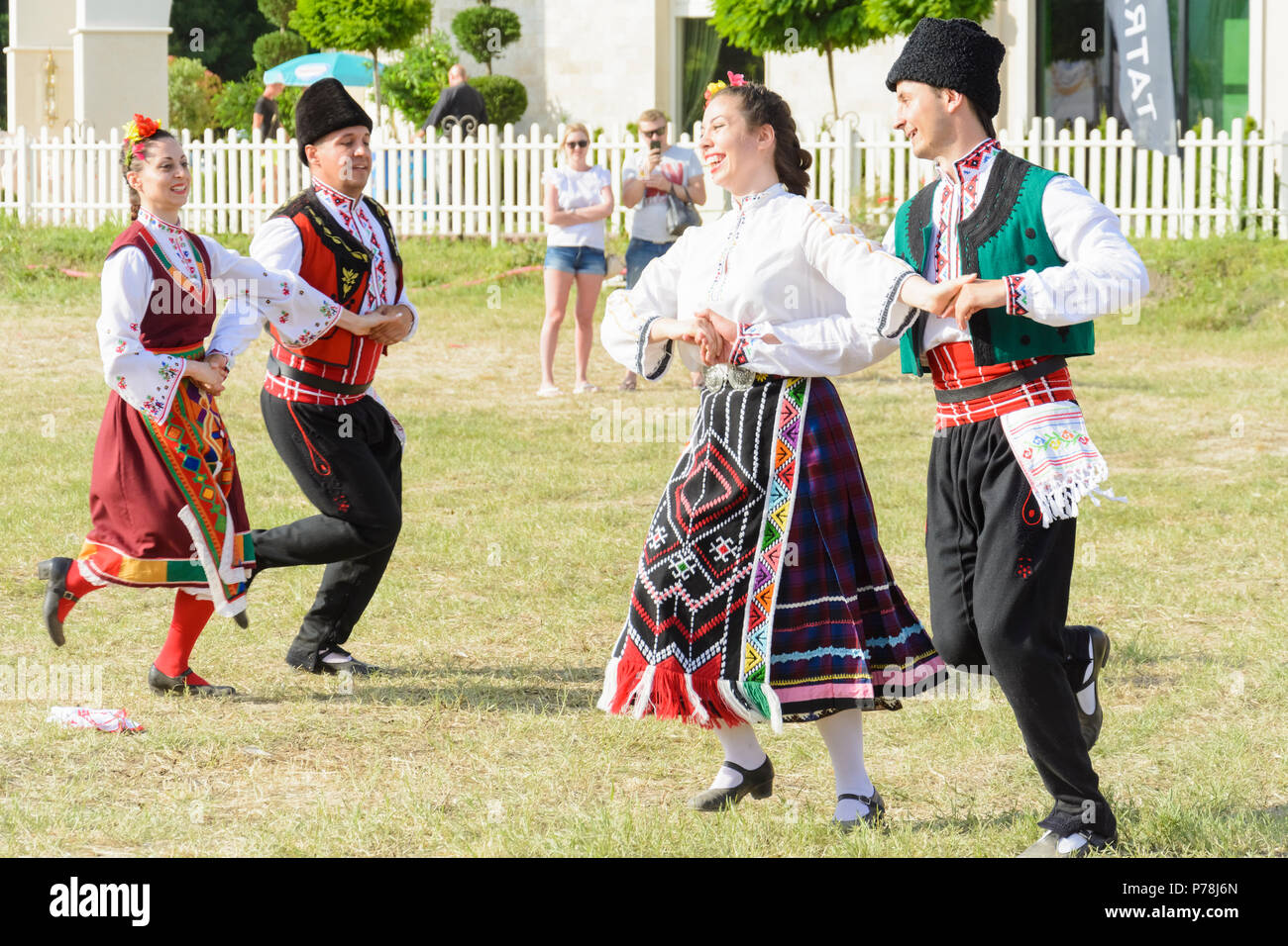 Kranevo, Bulgaria - June 10, 2018: People in authentic folklore costume ...