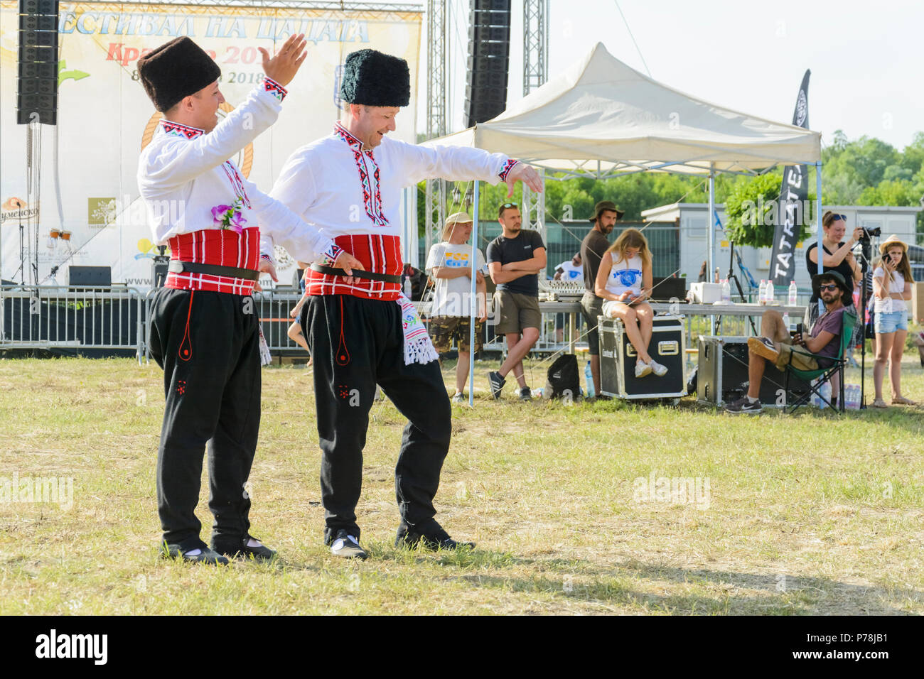 Kranevo, Bulgaria - June 10, 2018: People in authentic folklore costume ...