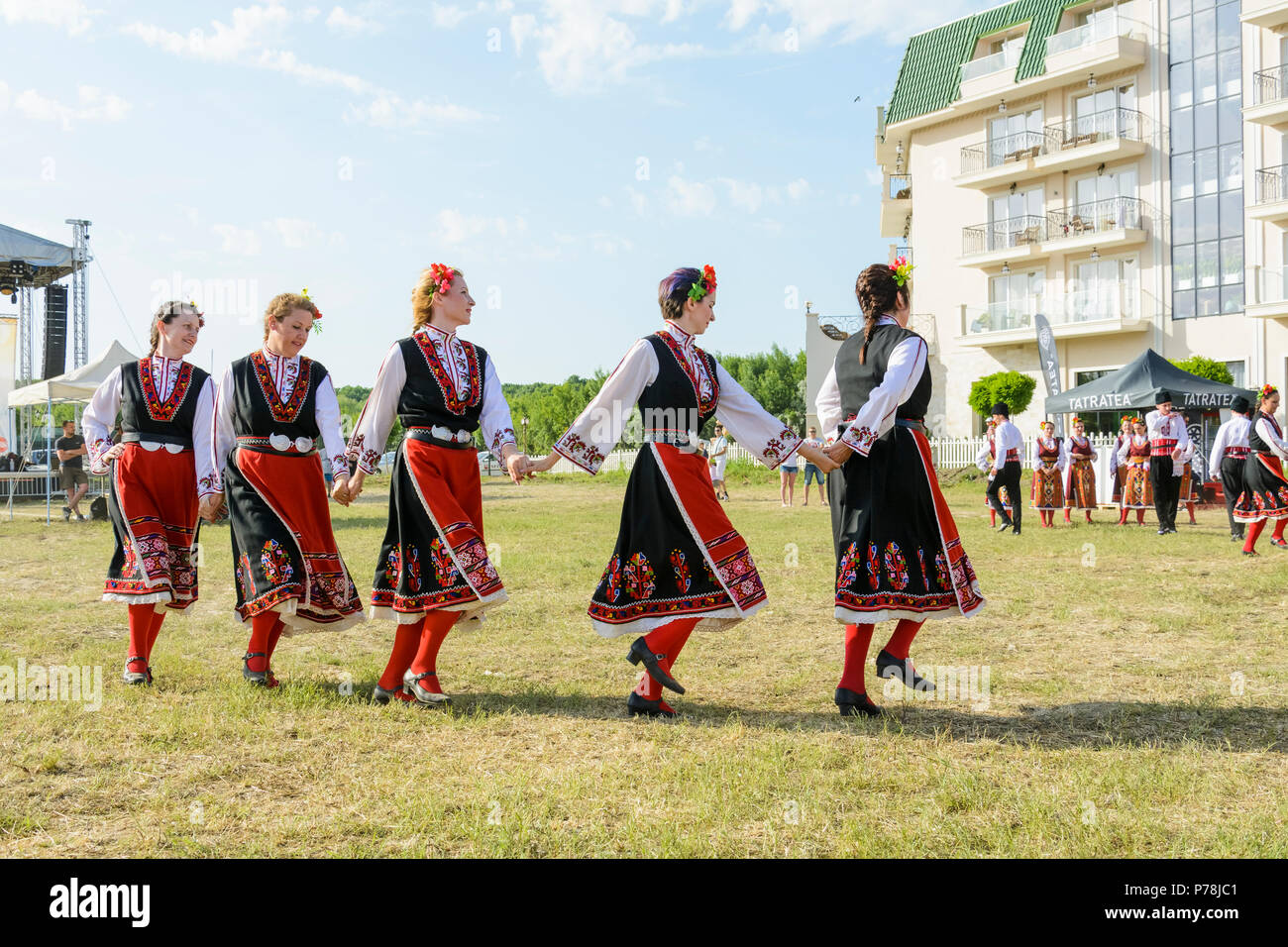 Kranevo, Bulgaria - June 10, 2018: People in authentic folklore costume ...