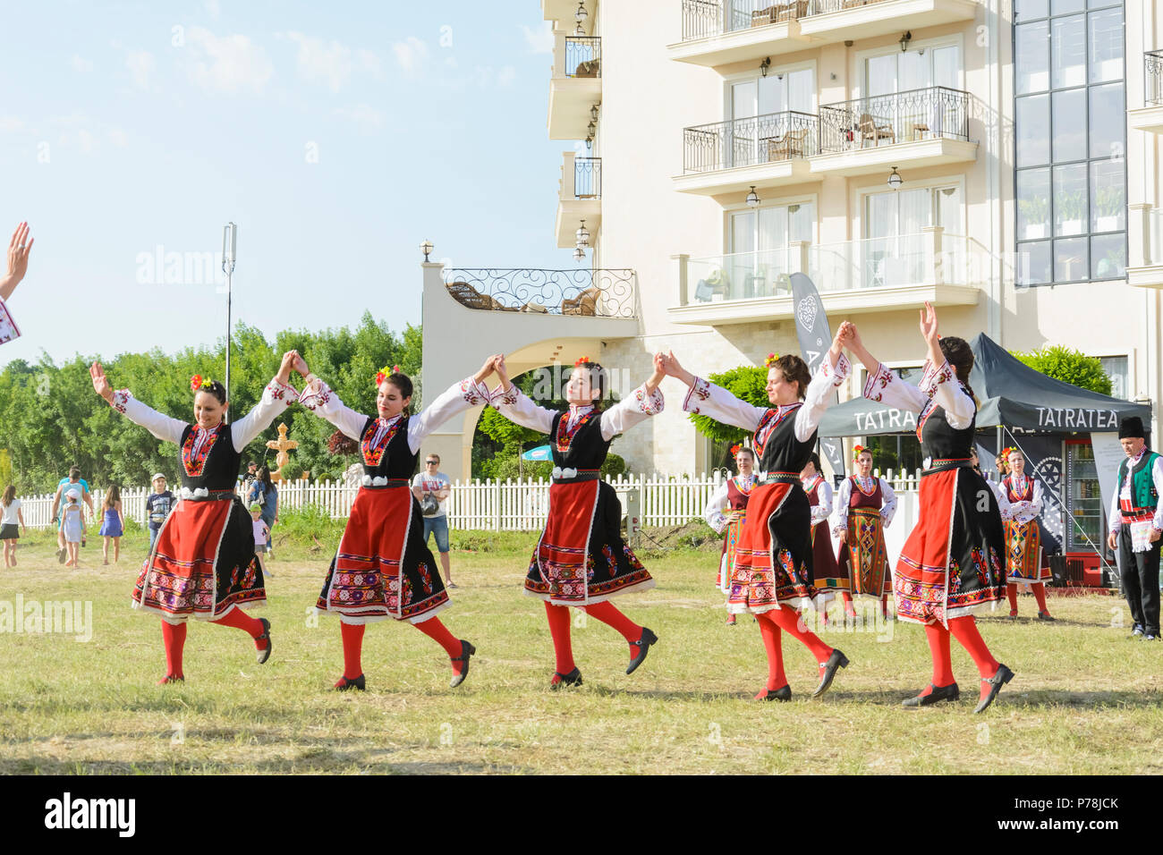 Kranevo, Bulgaria - June 10, 2018: People in authentic folklore costume ...