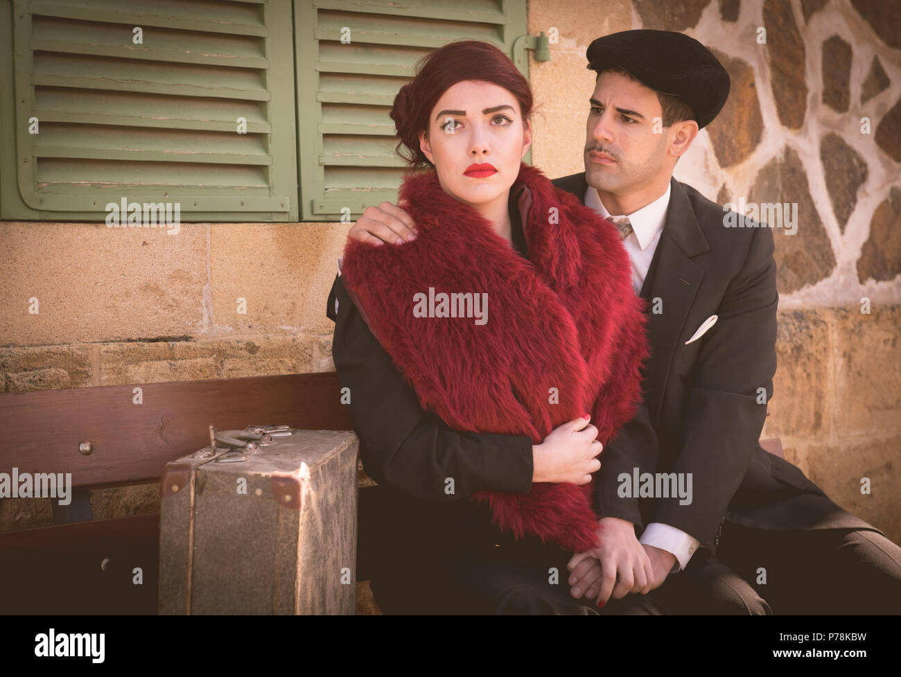 Young beautiful couple hugging and crying, ready for separation Stock ...