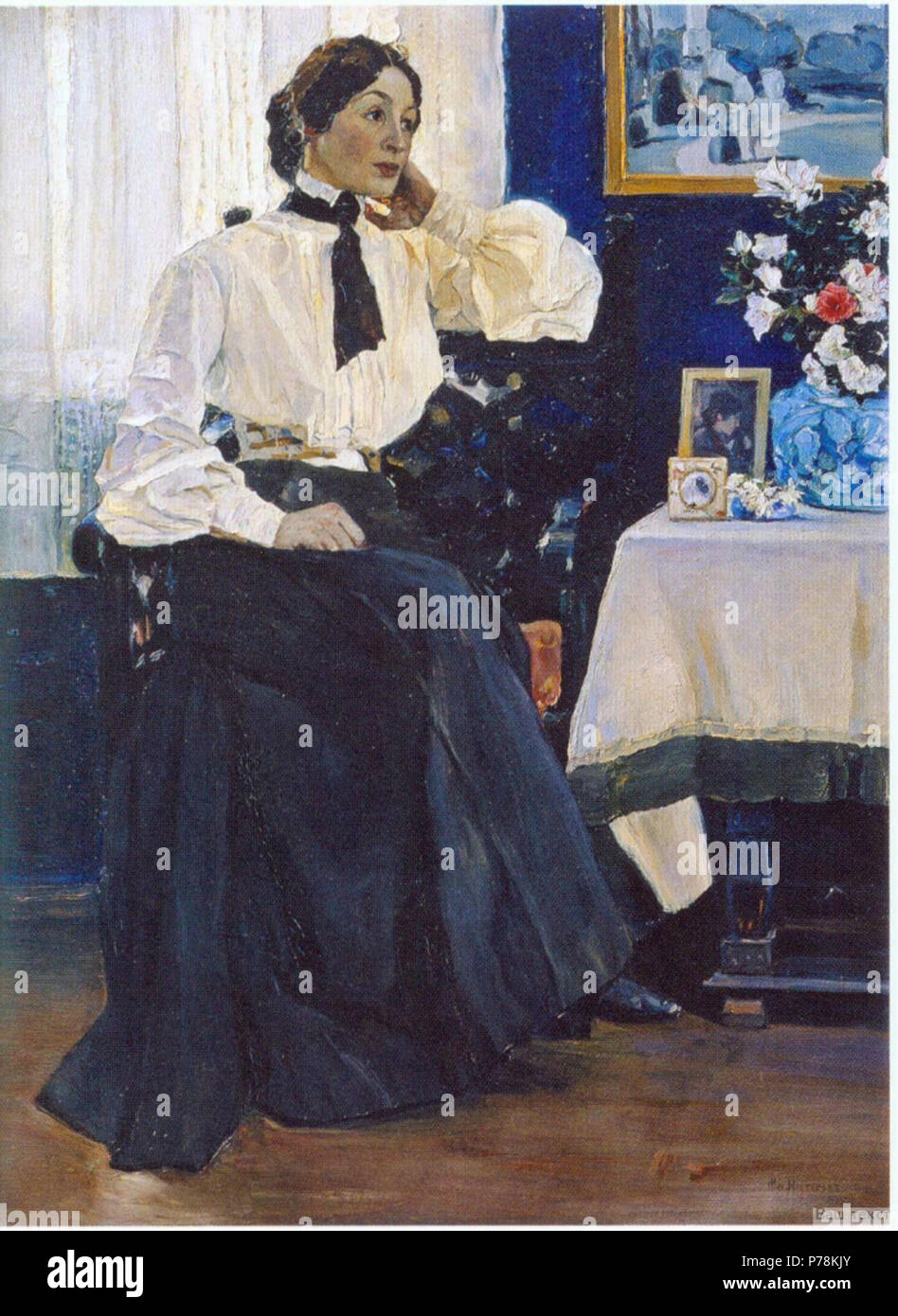 . Portrait of Yekaterina Petrovna Nesterova 1905 42 Mikhail Nesterov ...
