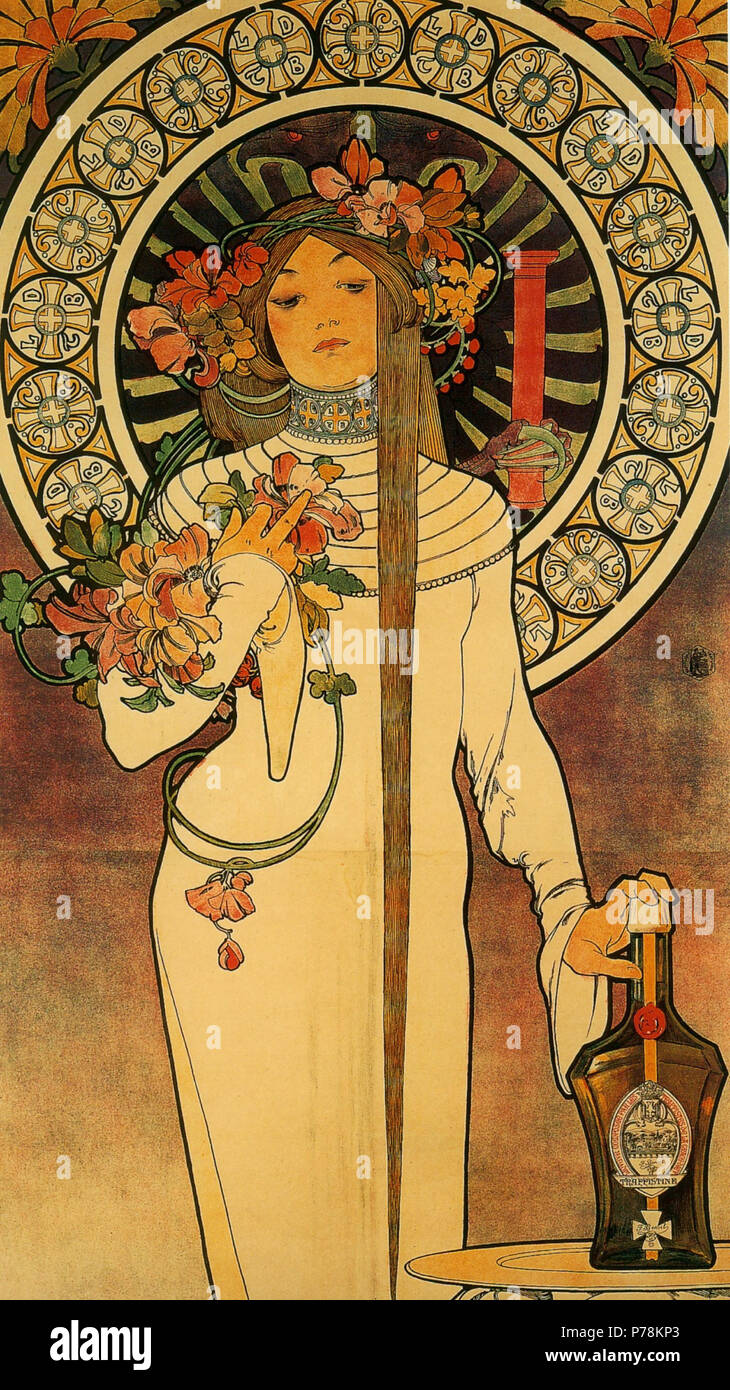 Exhibition of the work of alphonse mucha hi-res stock photography and ...