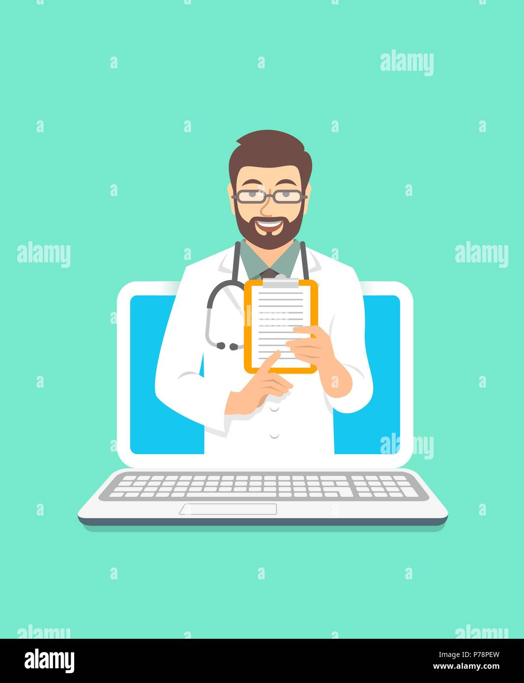 Computer consulting support man Stock Vector Images - Alamy