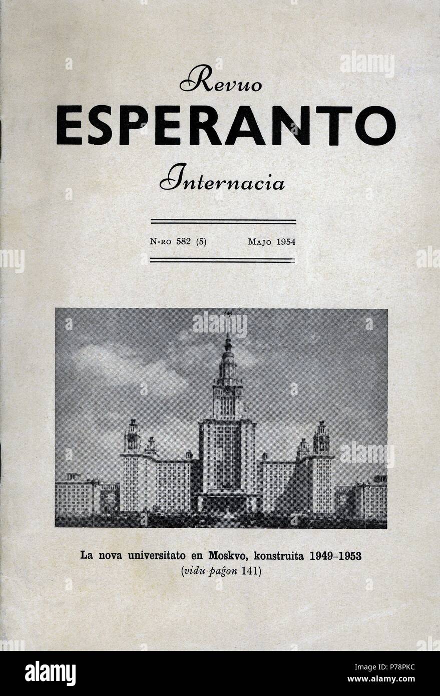 Revista Esperanto de Mayo de 1954. Fotografía en portada de la ...