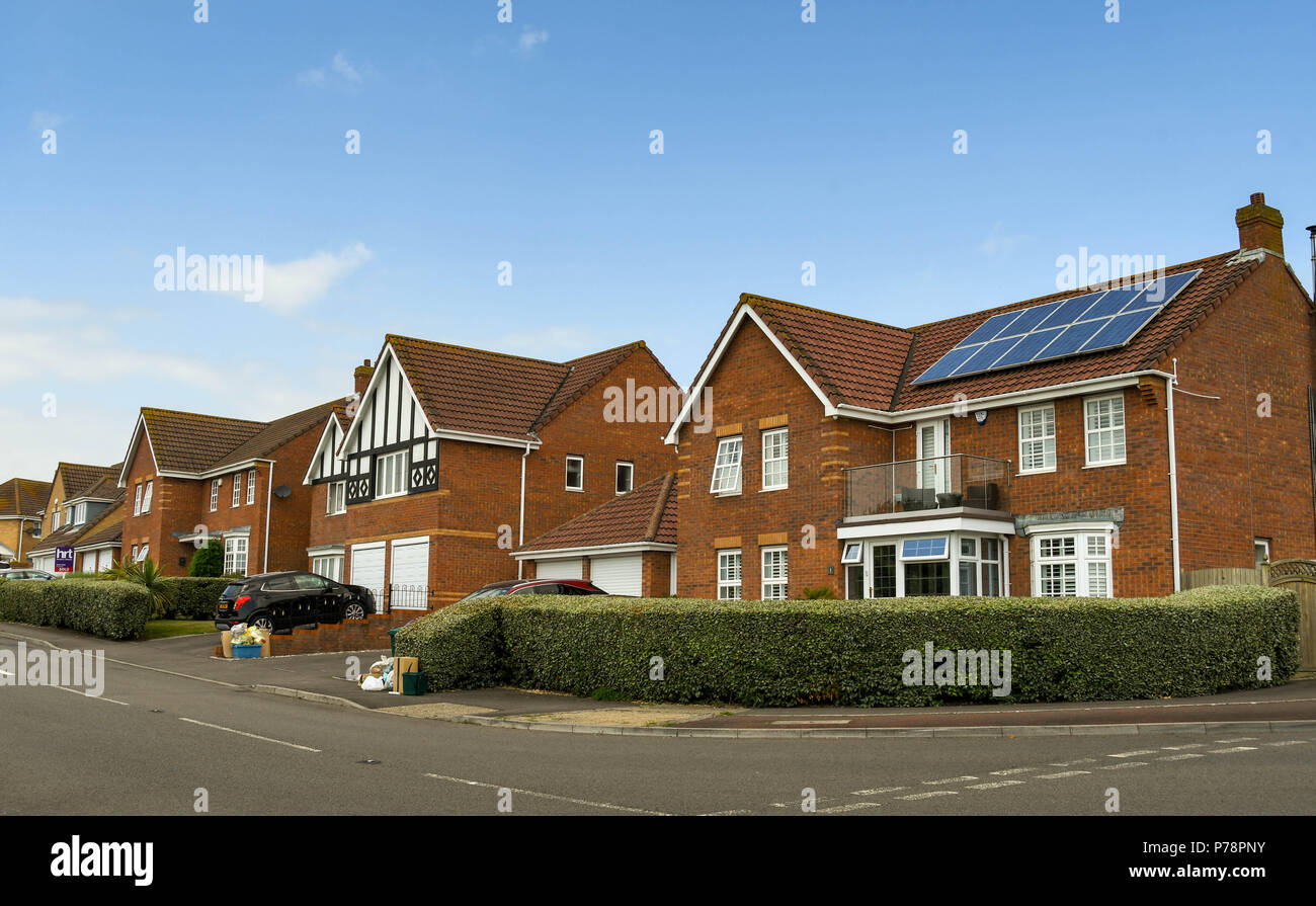 Solar panels on new housing estate hi-res stock photography and images ...