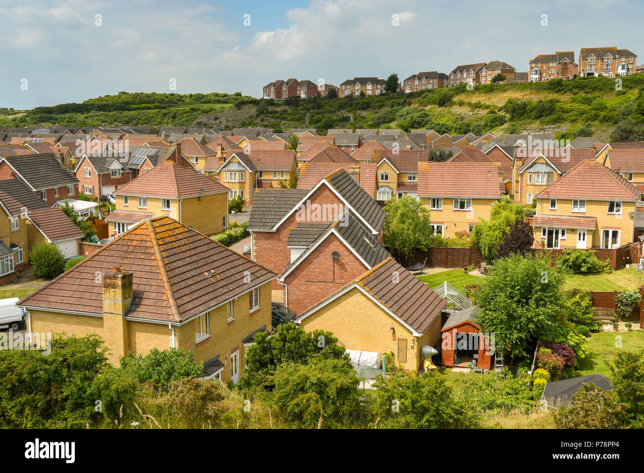 Rooftop view of a new housing development Stock Photo - Alamy