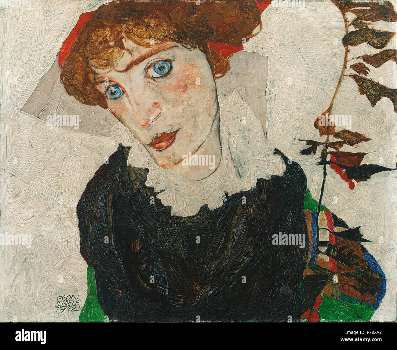 . German: Deutsch: Bildnis Wally Neuzil Portrait of Wally Neuzil 1912 ...