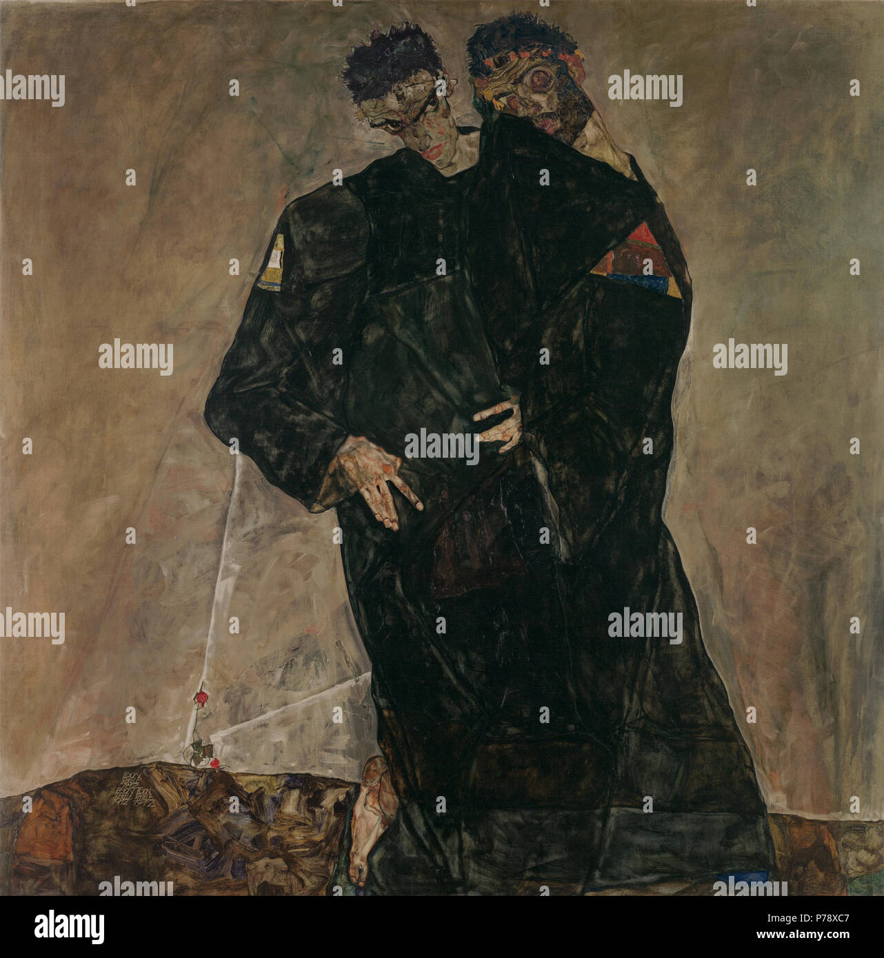 . German: Deutsch: „Die Eremiten” The Hermits 1912 18 Egon Schiele ...