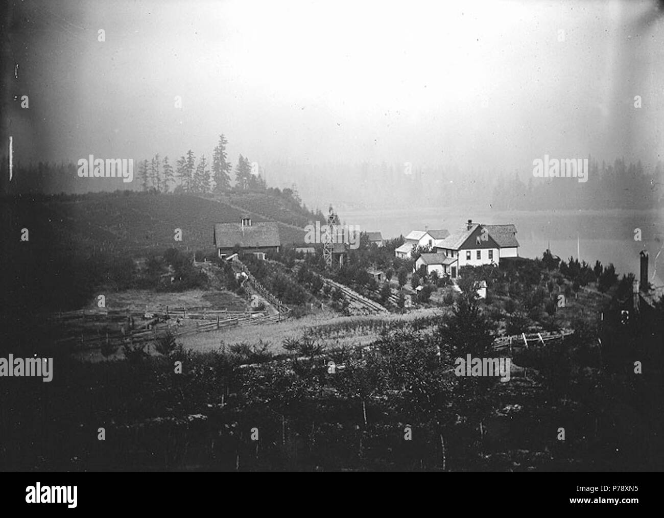 Rural orchards Black and White Stock Photos & Images - Alamy