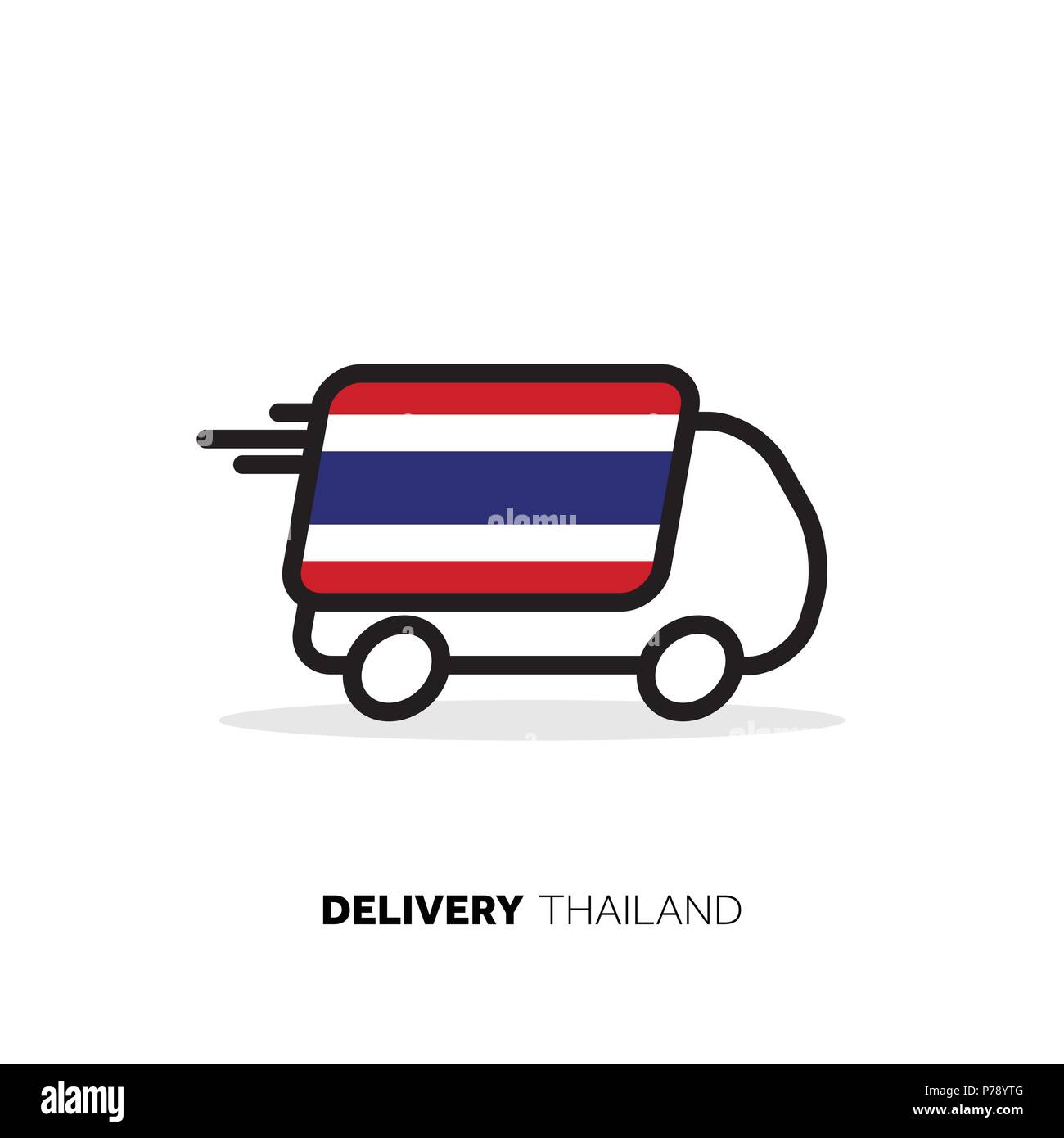 Thailand delivery van. Country logistics concept Stock Vector Image ...
