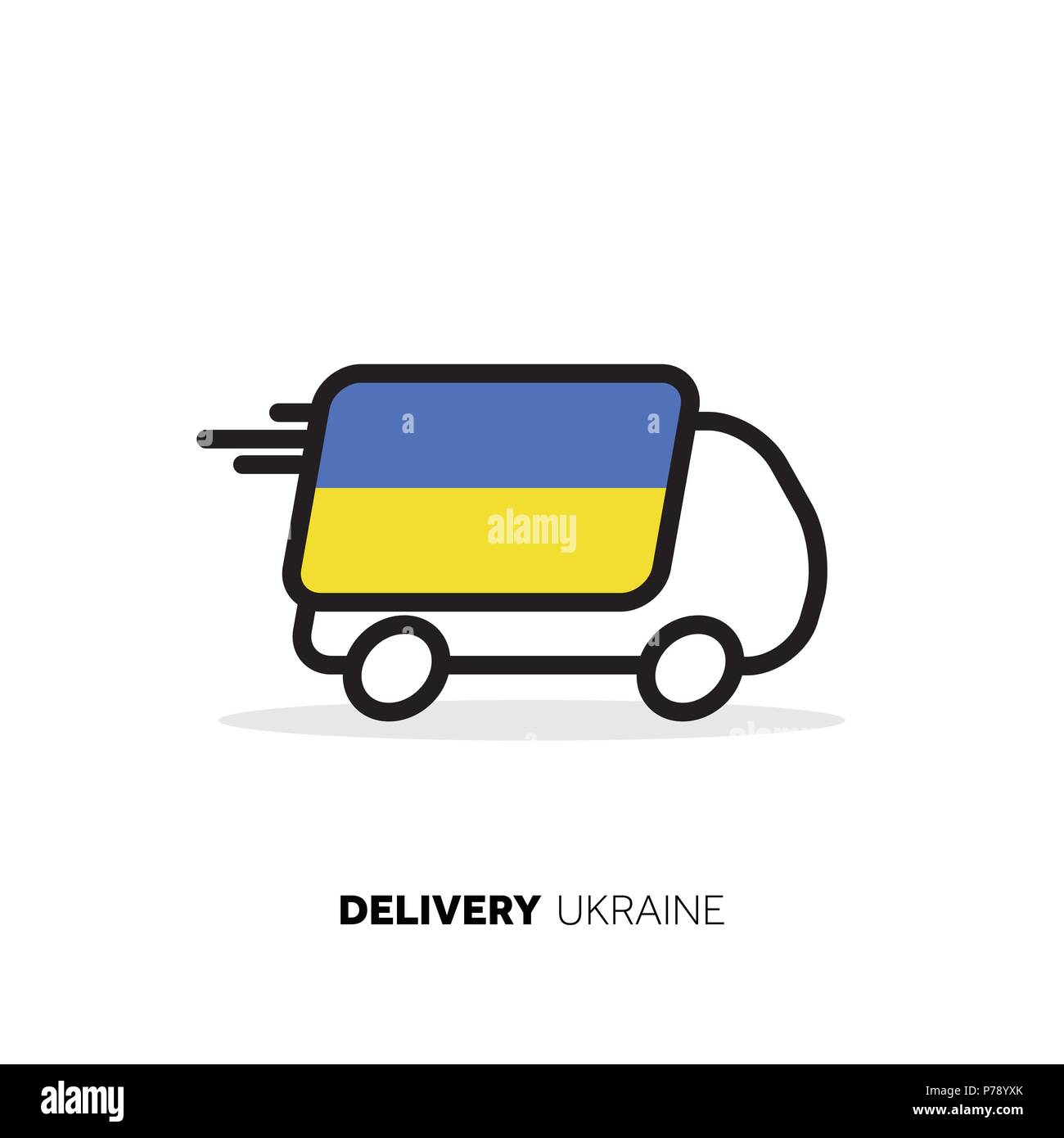 Ukraine delivery van. Country logistics concept Stock Vector Image ...