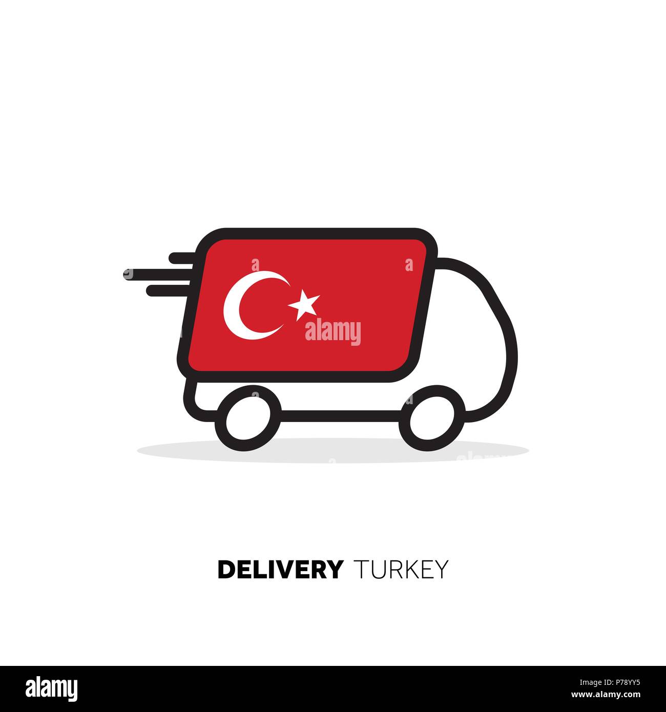 Turkey delivery van. Country logistics concept Stock Vector Image & Art ...