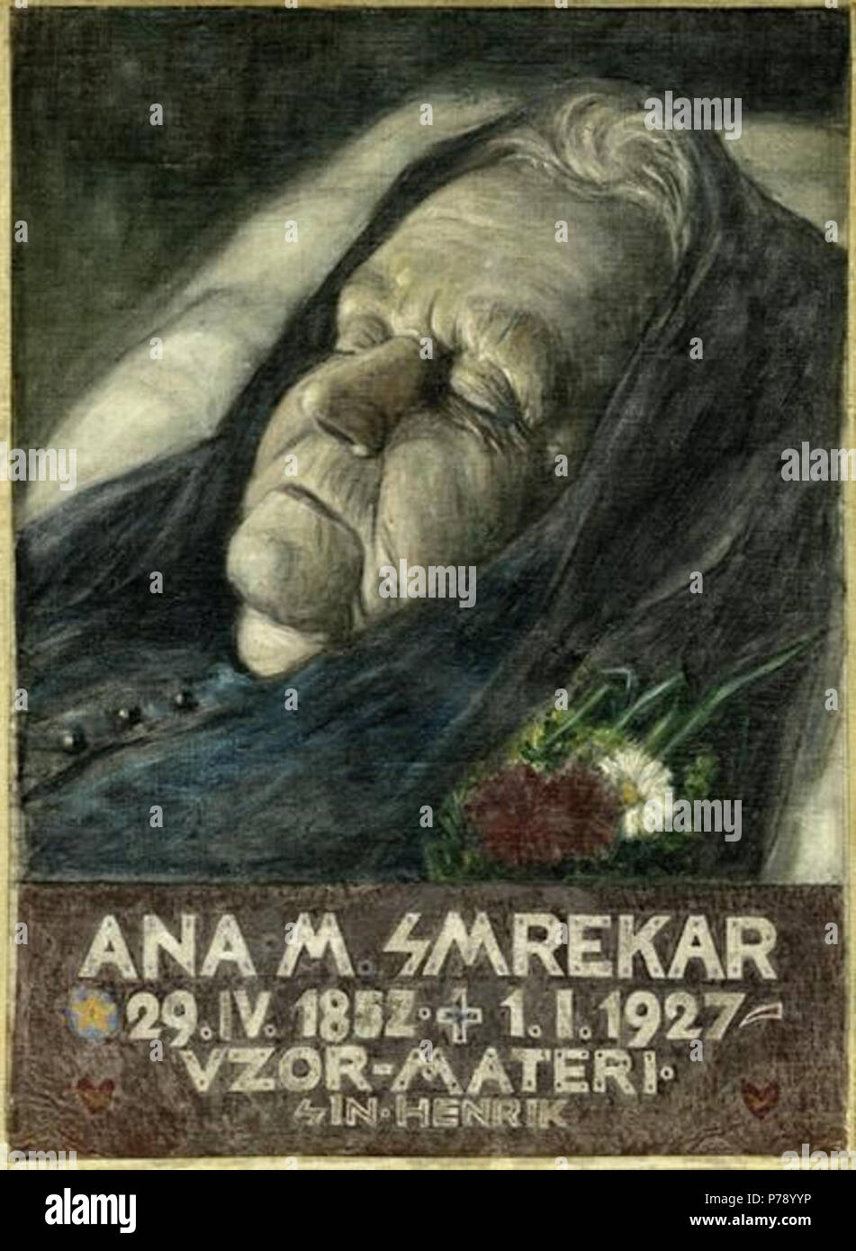 30 Hinko Smrekar - Slikarjeva mati na mrtvaškem odru Stock Photo - Alamy