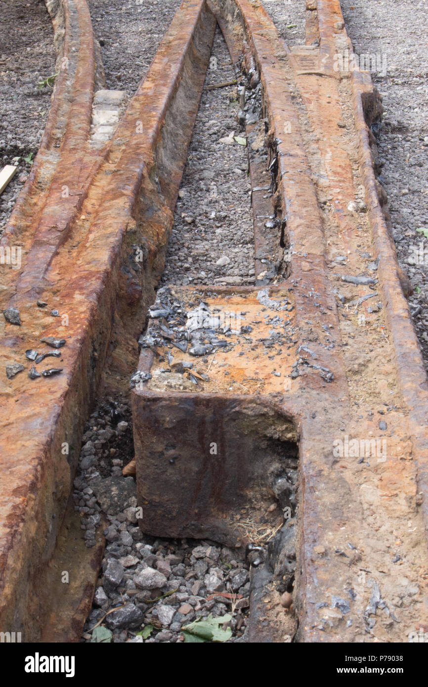 Rusty Railway track Stock Photo - Alamy