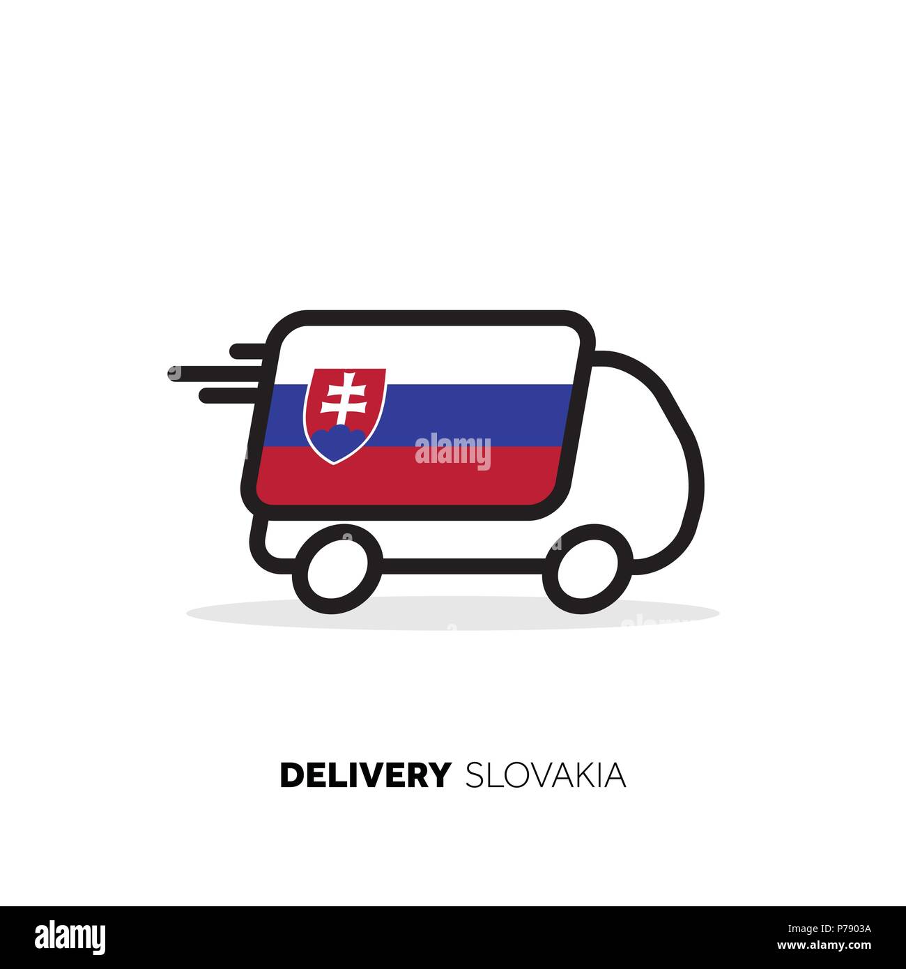 Slovakia delivery van. Country logistics concept Stock Vector Image ...