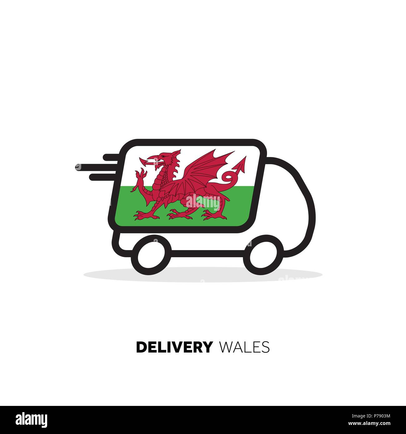 Wales delivery van. Country logistics concept Stock Vector Image & Art ...