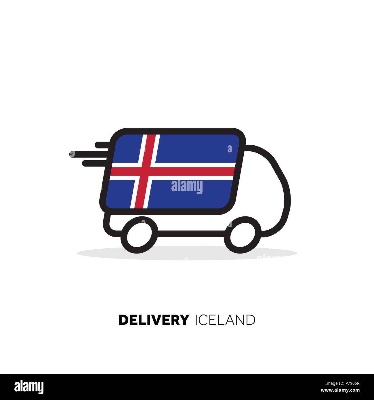 Iceland delivery van Stock Vector Images - Alamy