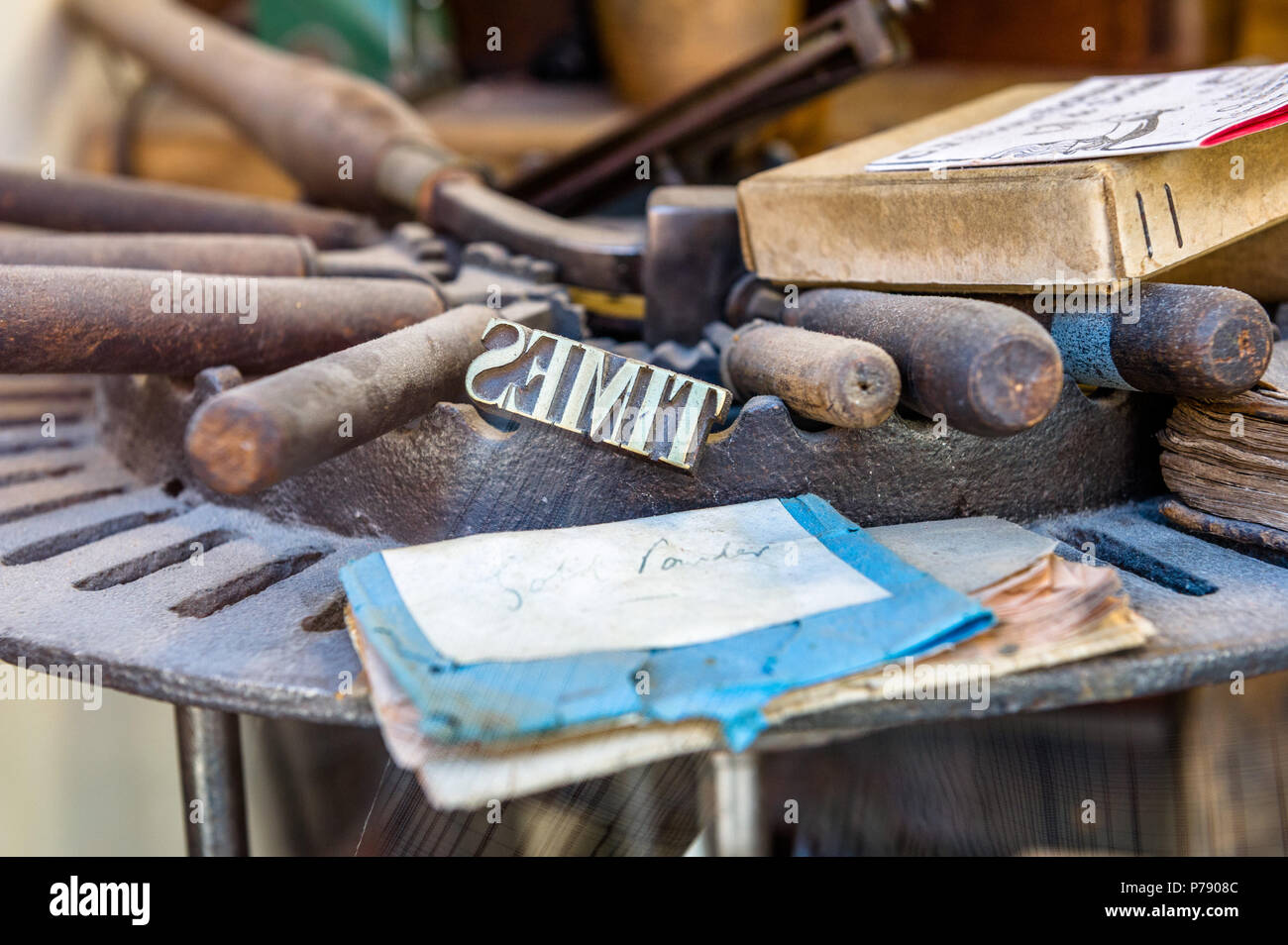 Old printing plate hi-res stock photography and images - Alamy