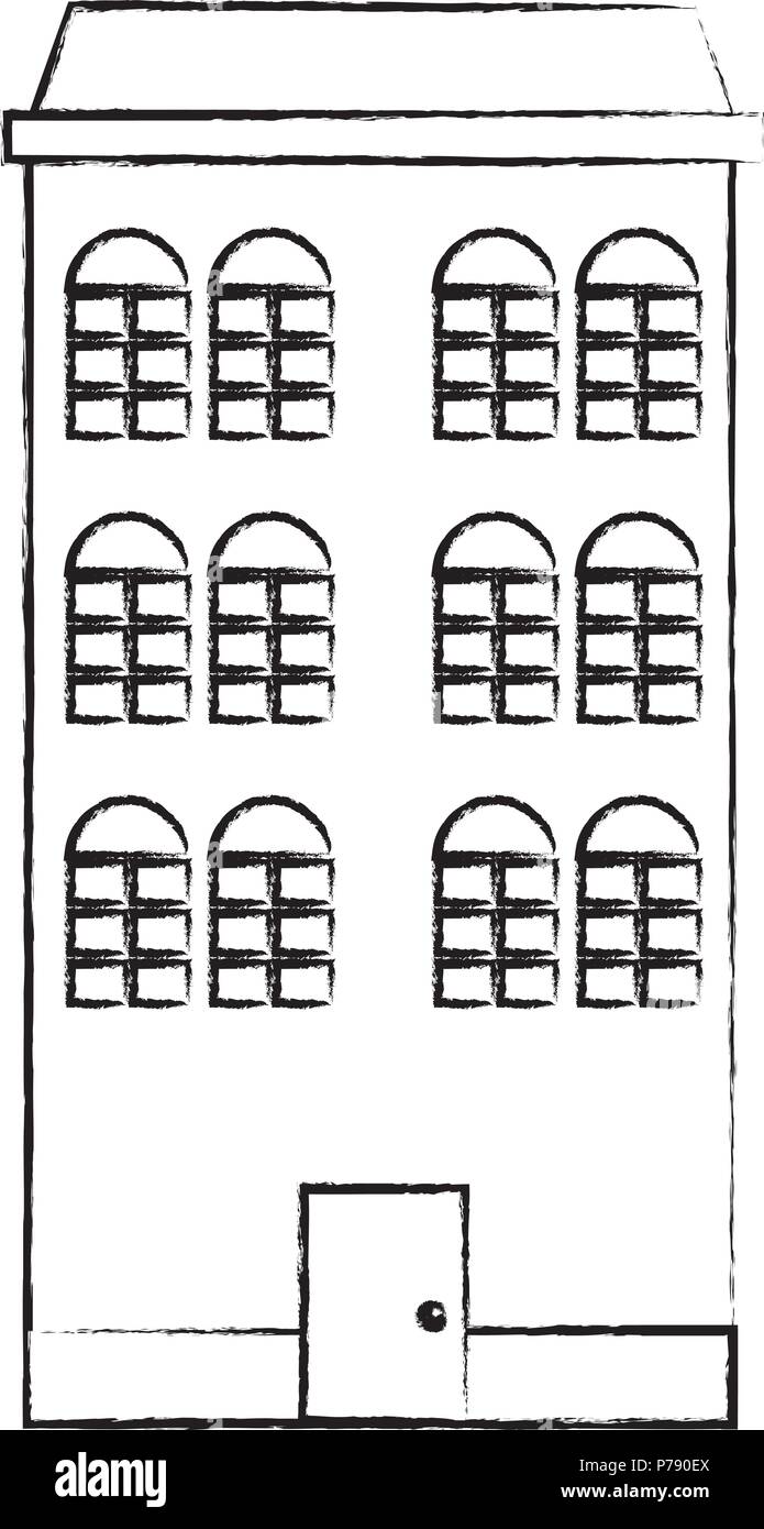 city building icon over white background, vector illustration Stock ...